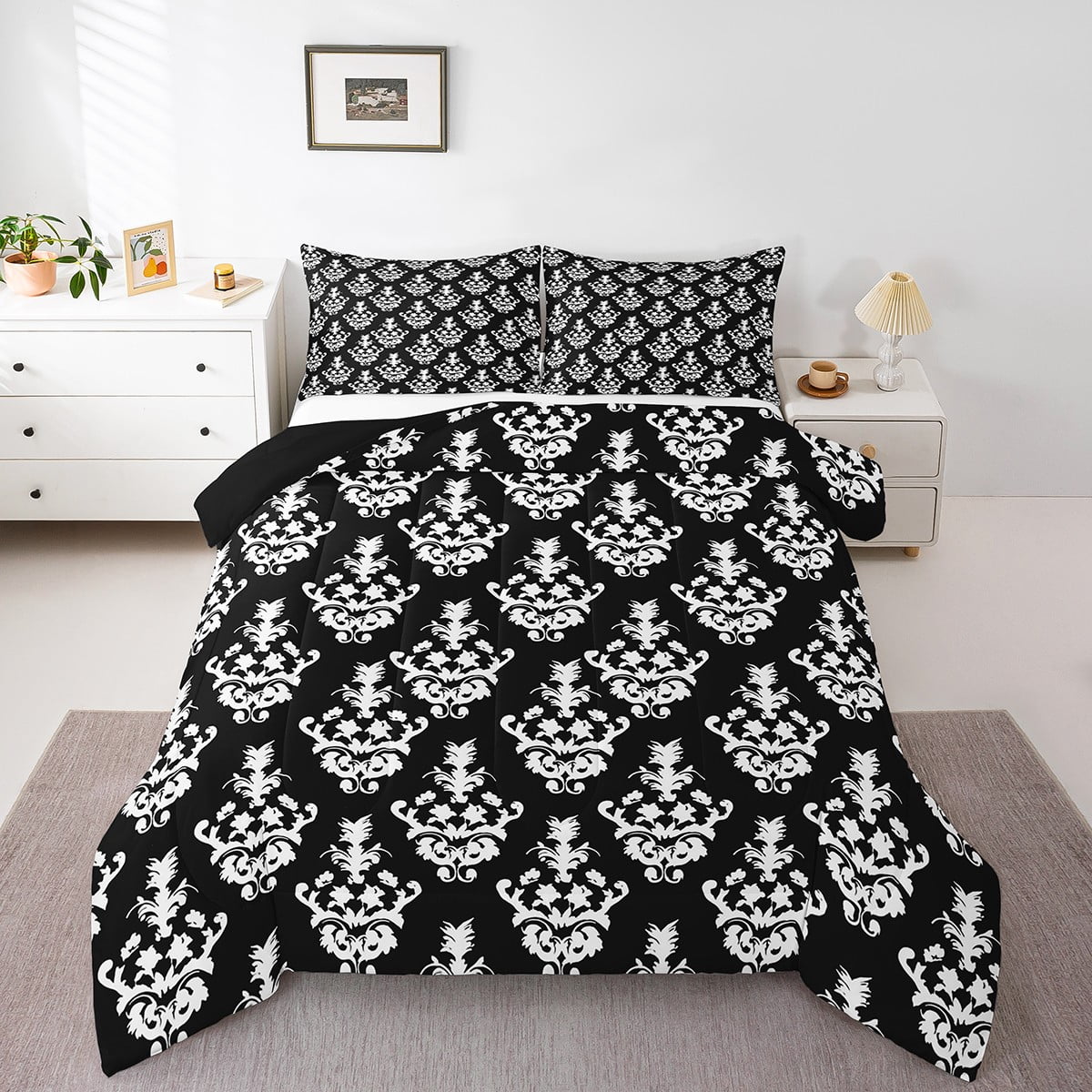 Gothic Bedding Sets Victorian Comforter Set,Damask Comforter Set Queen ...