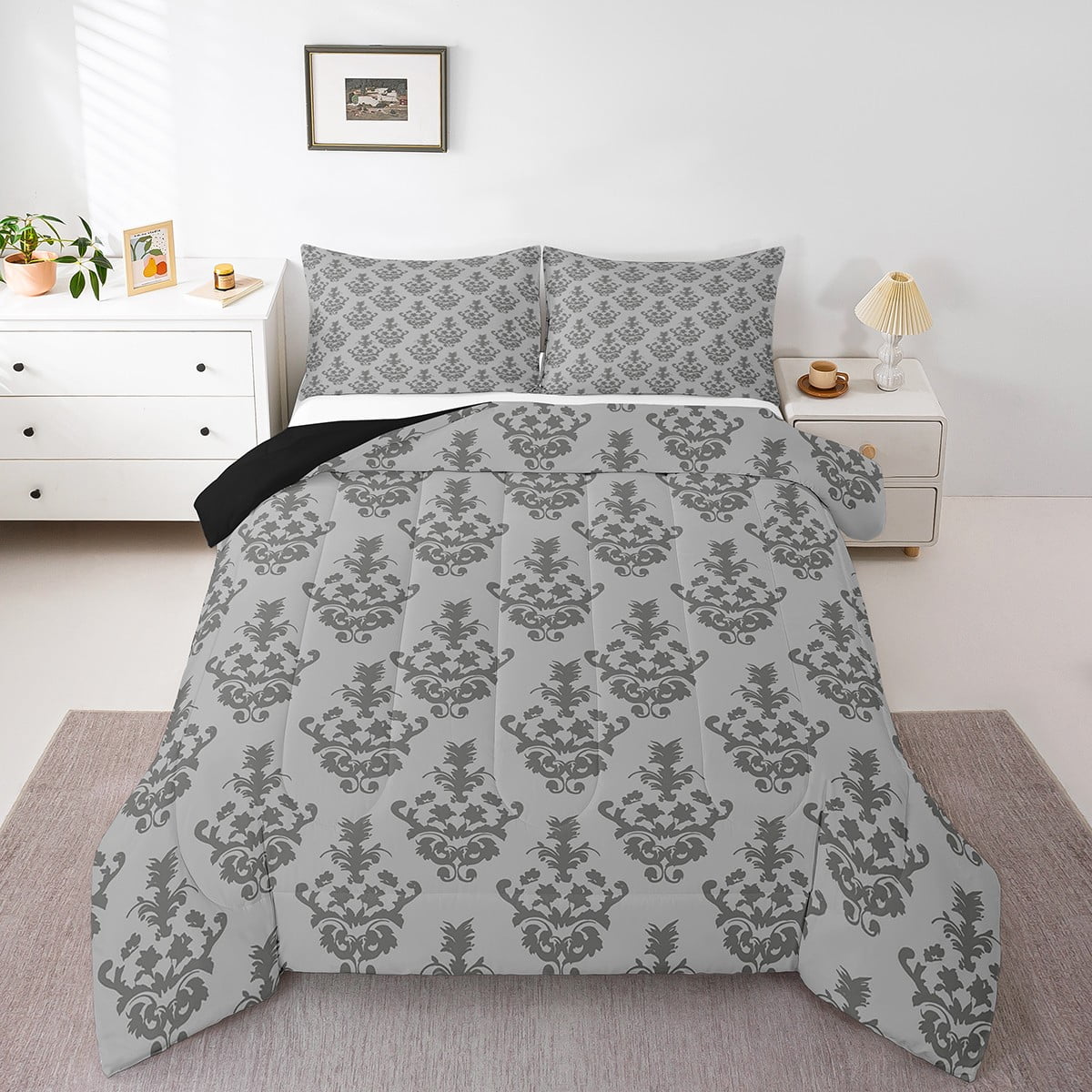 Gothic Bedding Sets Victorian Comforter Set,Damask Comforter Set Queen ...