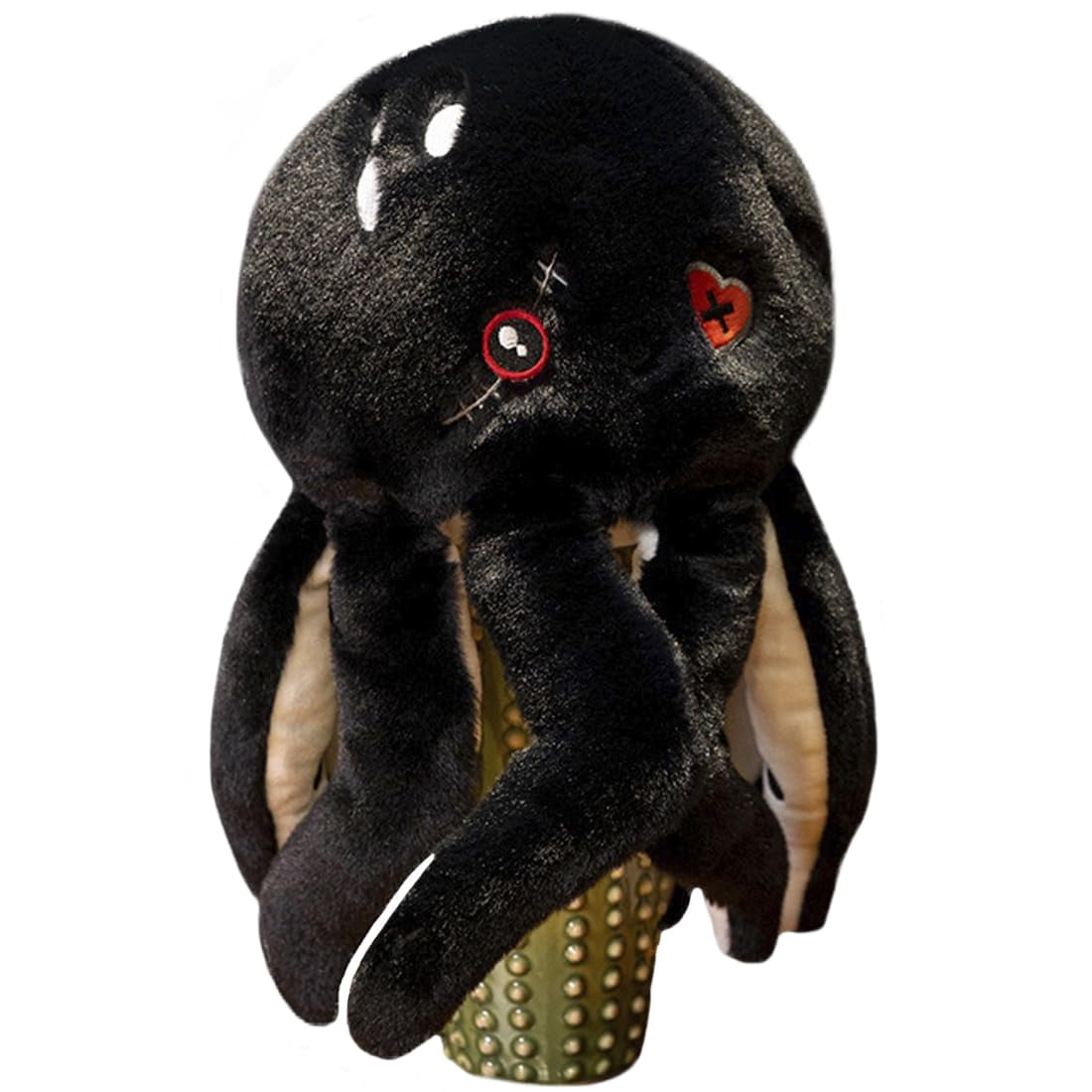 Gothic Black Octopus Plush Toy Furry Realistic Marine Octopus Plushie ...