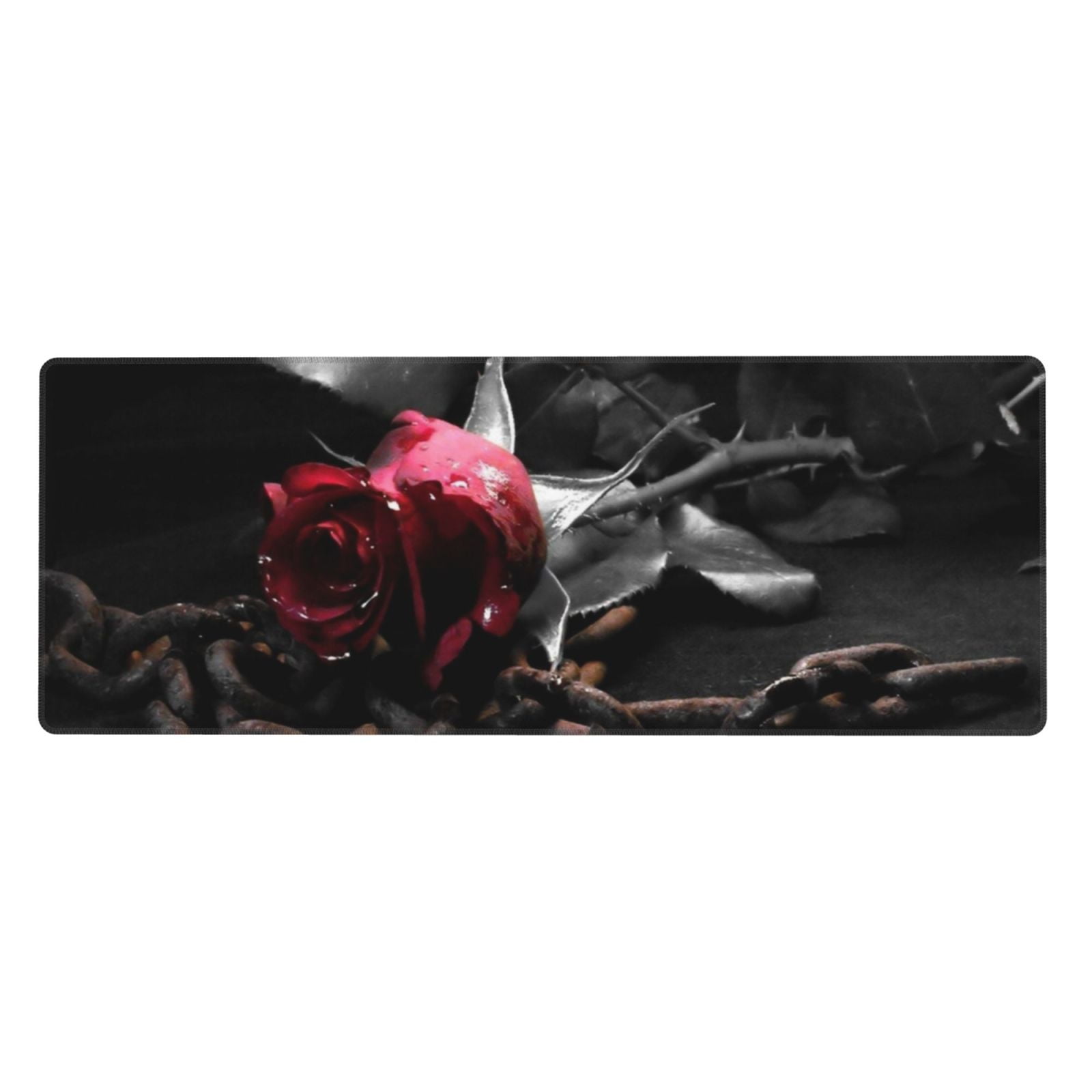 Gothic Black Roses Print Mousepad Large Mouse Pad Desk Pad Computer ...