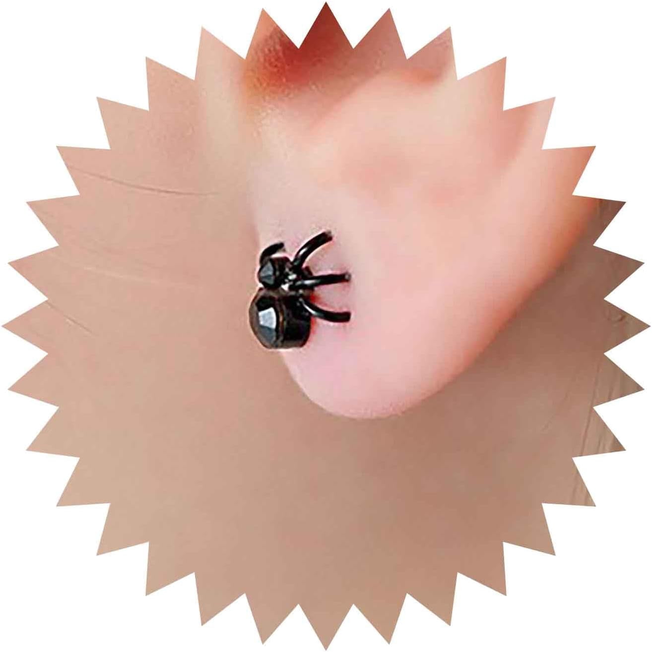 Gothic Black Spider Stud Earrings Spider Horror Earrings Punk Spider ...
