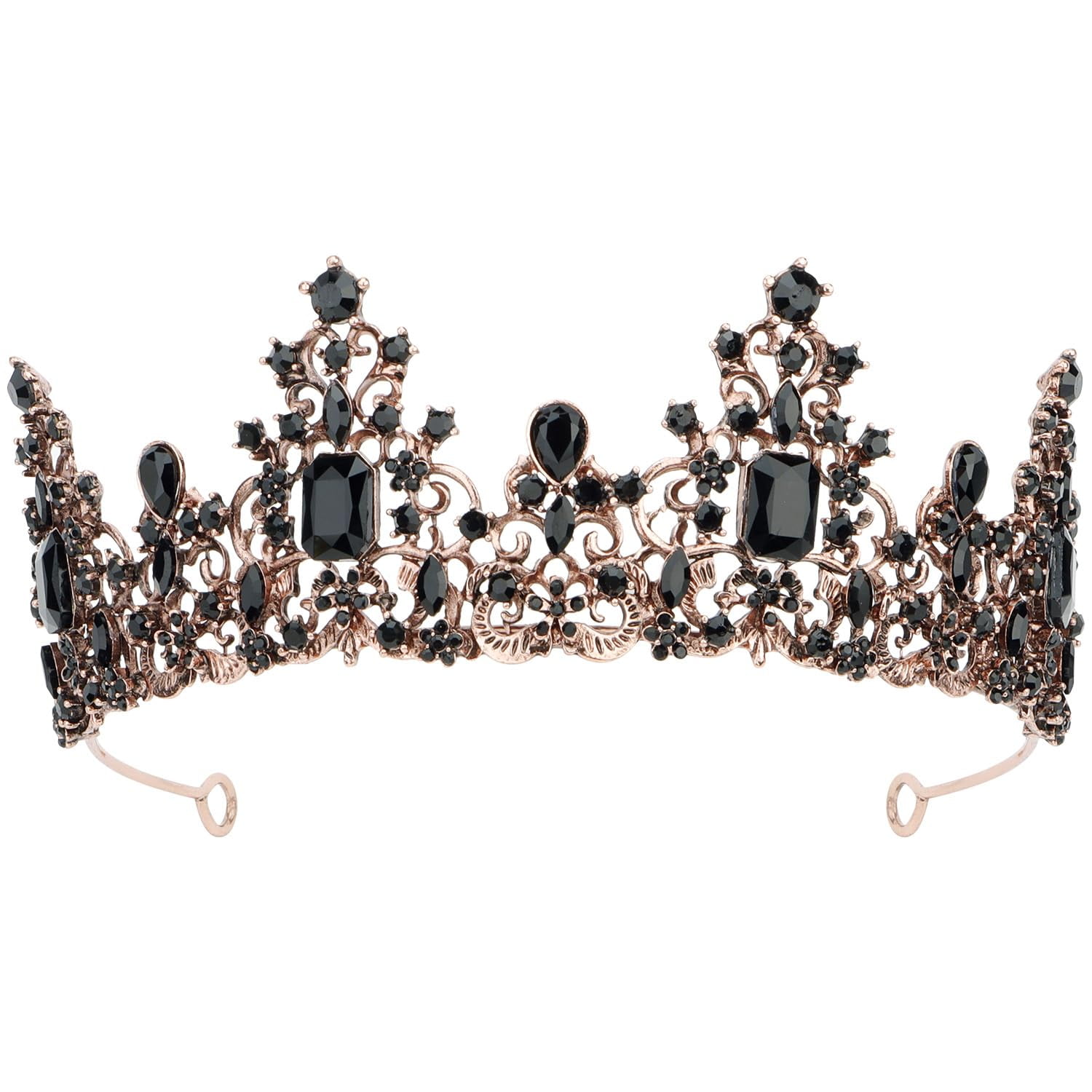 Gothic Black Tiaras and Crowns for Women Princess Crown for Girls Halloween Medieval Renaissance ...