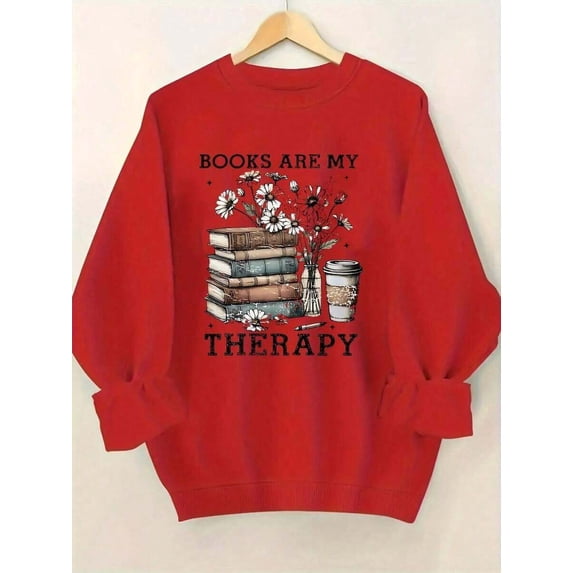 Gothic Book & Rose Print Sweatshirts: Unisex Vintage Cotton Crew Neck ...