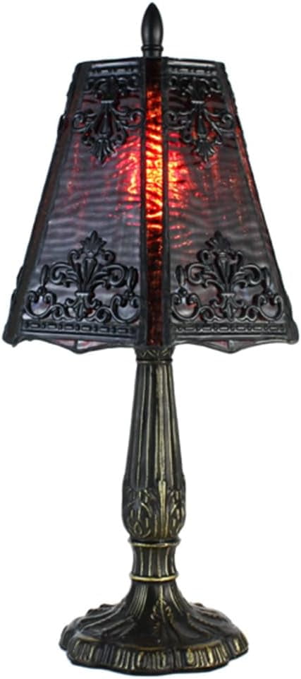 Gothic Boudoir Tiffany Stained Glass Shade & Lamp Base - Perfect for a Living Room, Bedroom ...