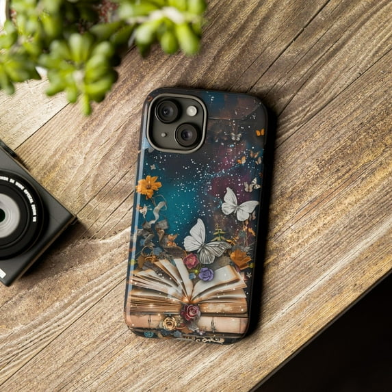 Gothic Butterfly Fantasy Case With Dark Floral Magic Theme for iPhone ...