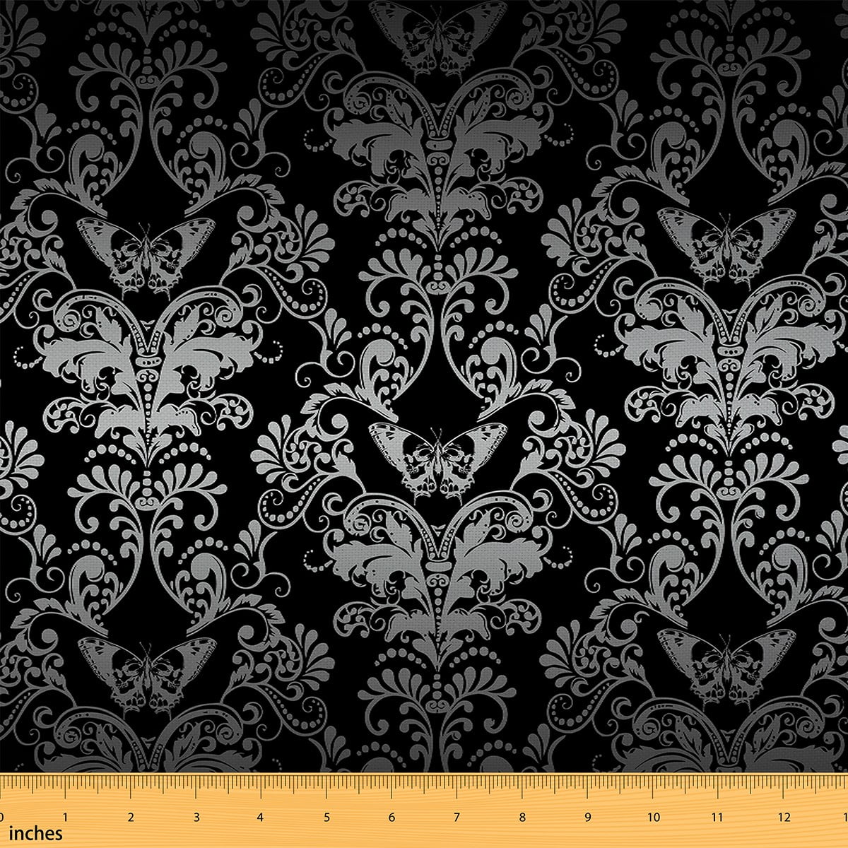 Gothic Butterfly Upholstery Fabric 10 Yards,Damask Fabric By The Yard ...