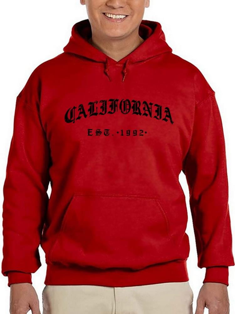 Gothic California 1992 Banner Hoodie Men -Image by Shutterstock, Male ...