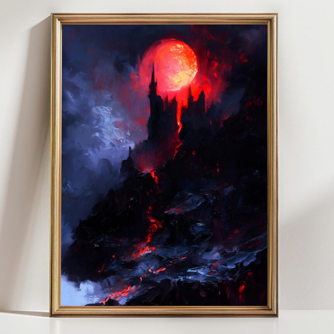 Gothic Castle Fantasy Wall Art Print, Matte Vertical Posters For Dark ...