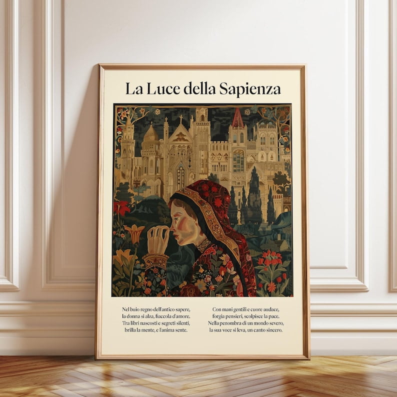 Gothic Castle Illustration - Medieval Wisdom And Enlightenment Wall Art ...