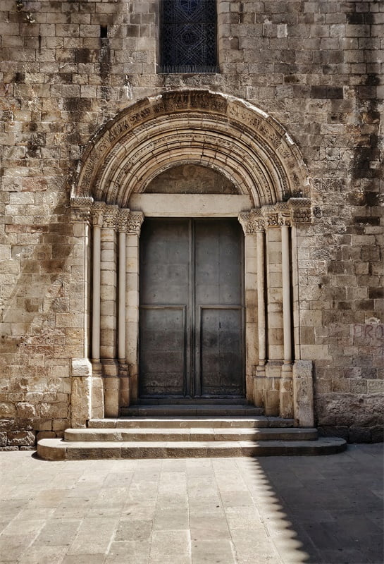 Gothic Castle Photography Backdrop Ancient Stone Wall Columns Arches ...