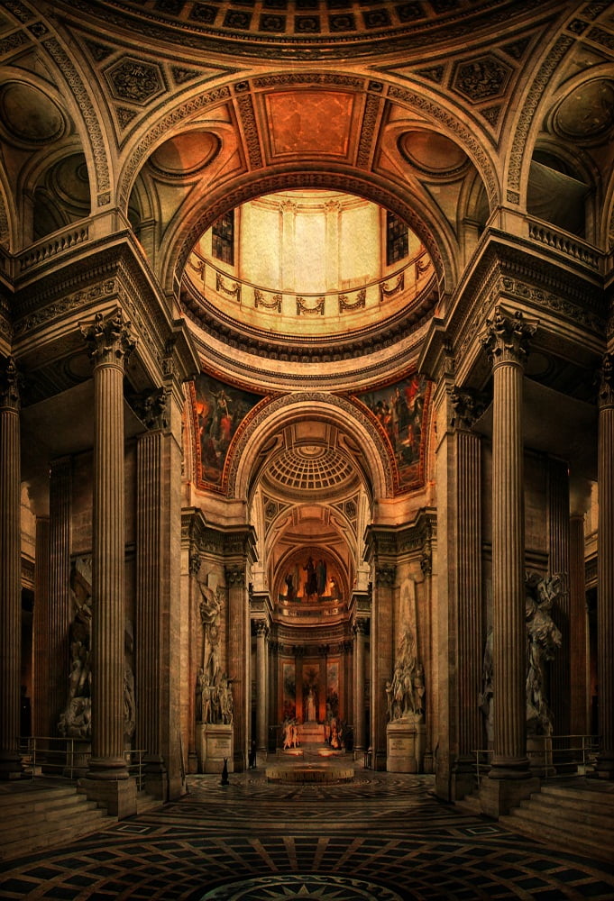 Gothic Castle Photography Backdrop Ancient Stone Wall Columns Arches ...