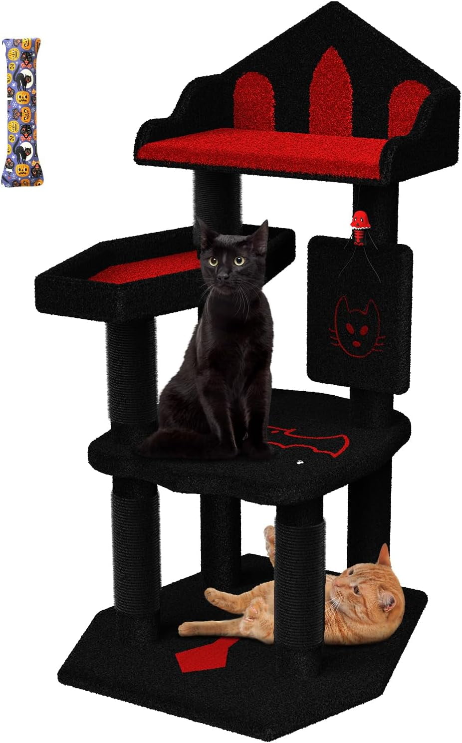 Gothic Cat Tree for Large Cats,49-Inch Cat Tower for Indoor Cats,Dual ...