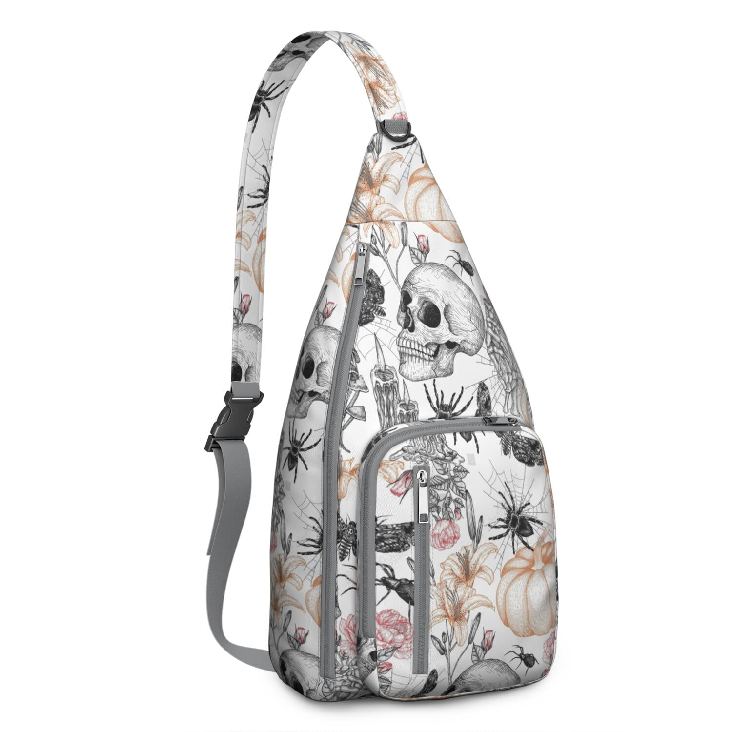 Gothic Celestial Drawstring Backpack – Black & Gold Moon and Star Print ...