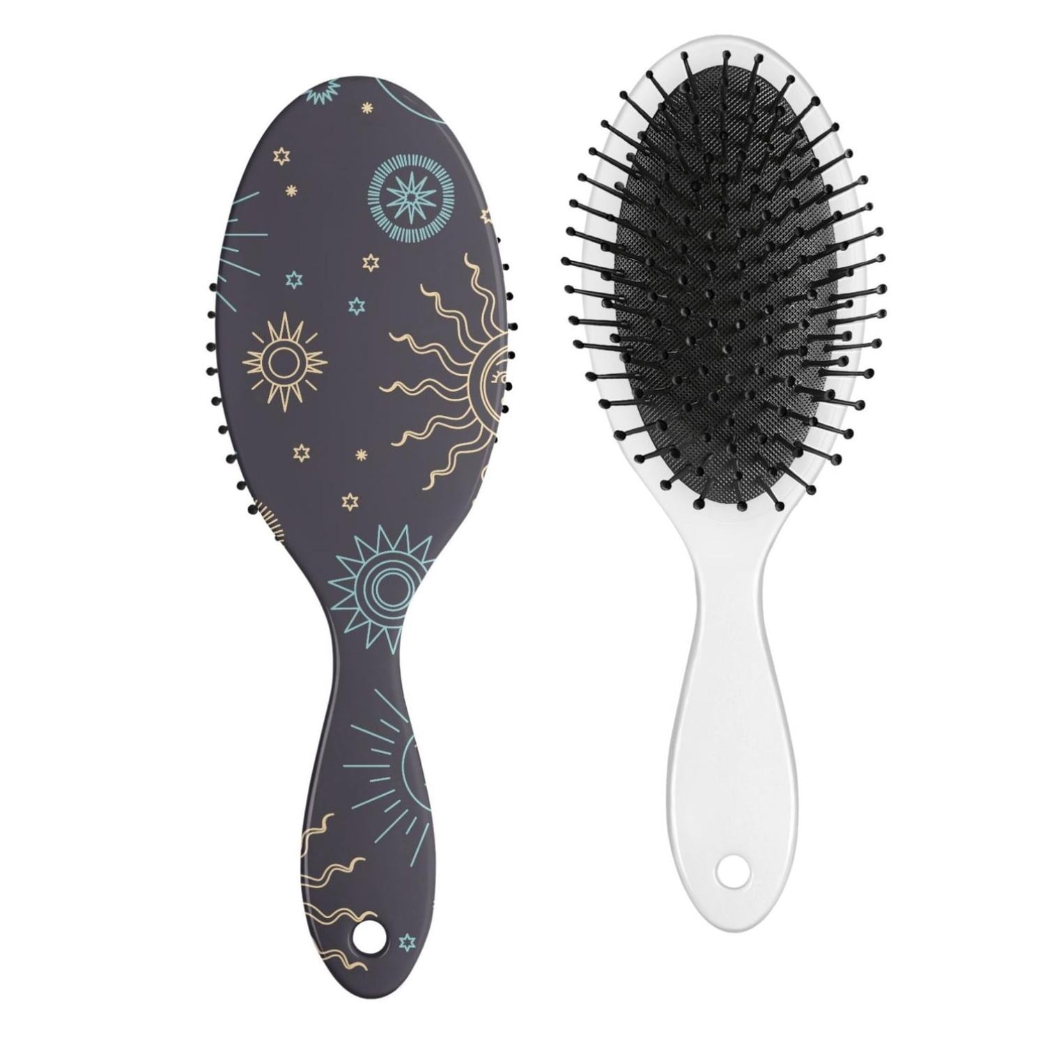 Gothic Celestial Hair Brush – Spiritual and Cosmic Detangler with Soft ...