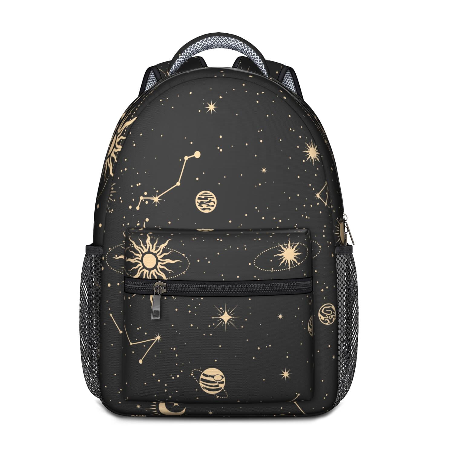 Gothic Celestial Backpack with Starry Night, Moon & Sun Print ...