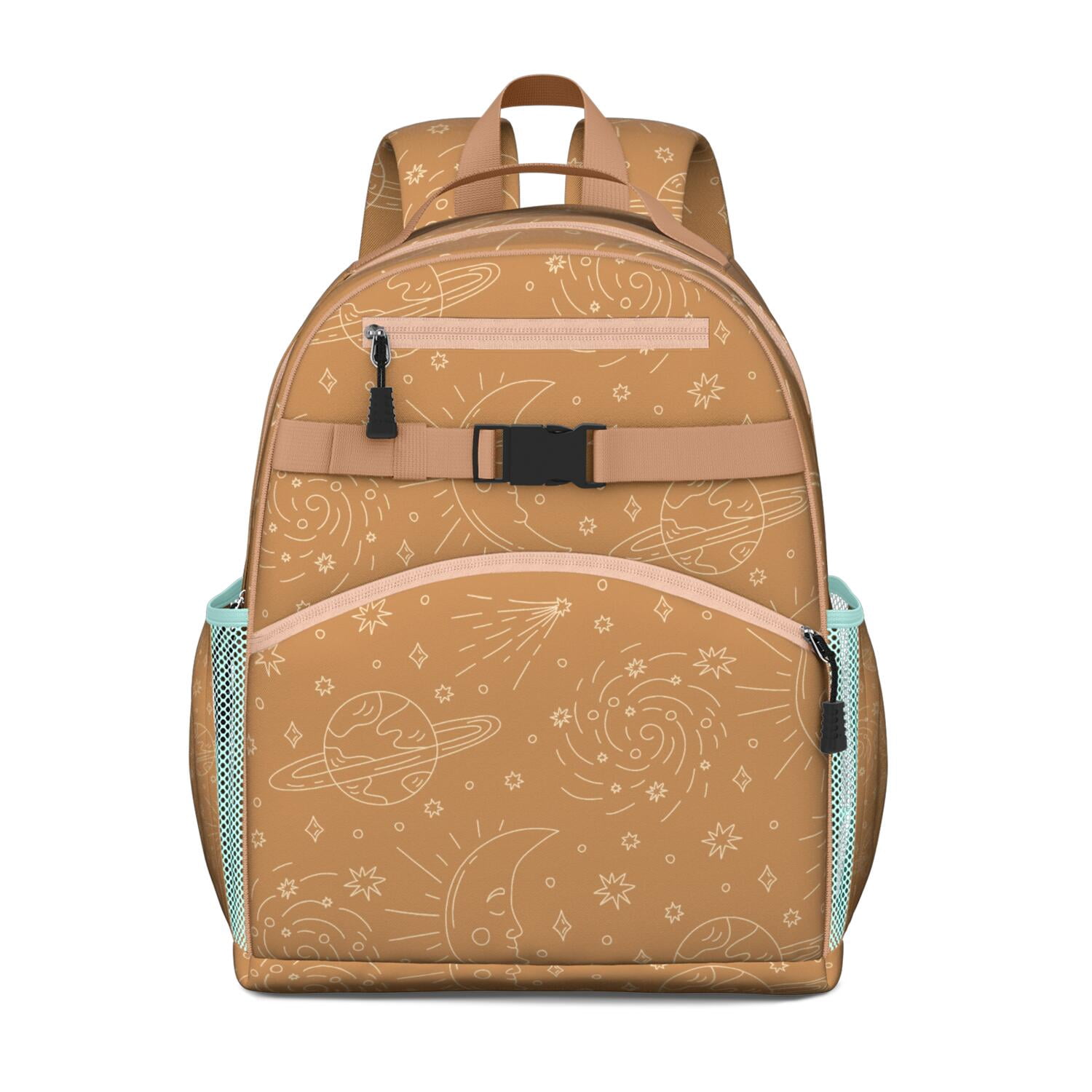 Gothic Celestial Print Waterproof School Backpack - Ergonomic Travel ...