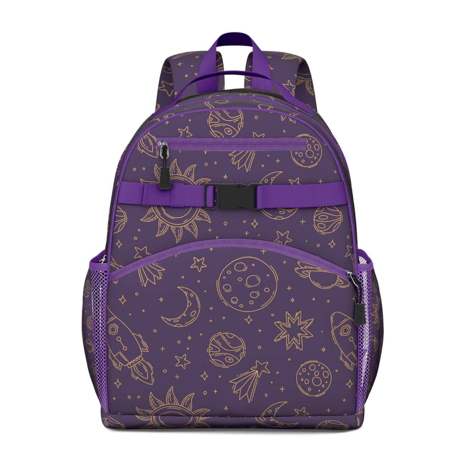 Gothic Celestial Print Waterproof School Backpack - Ergonomic Travel ...