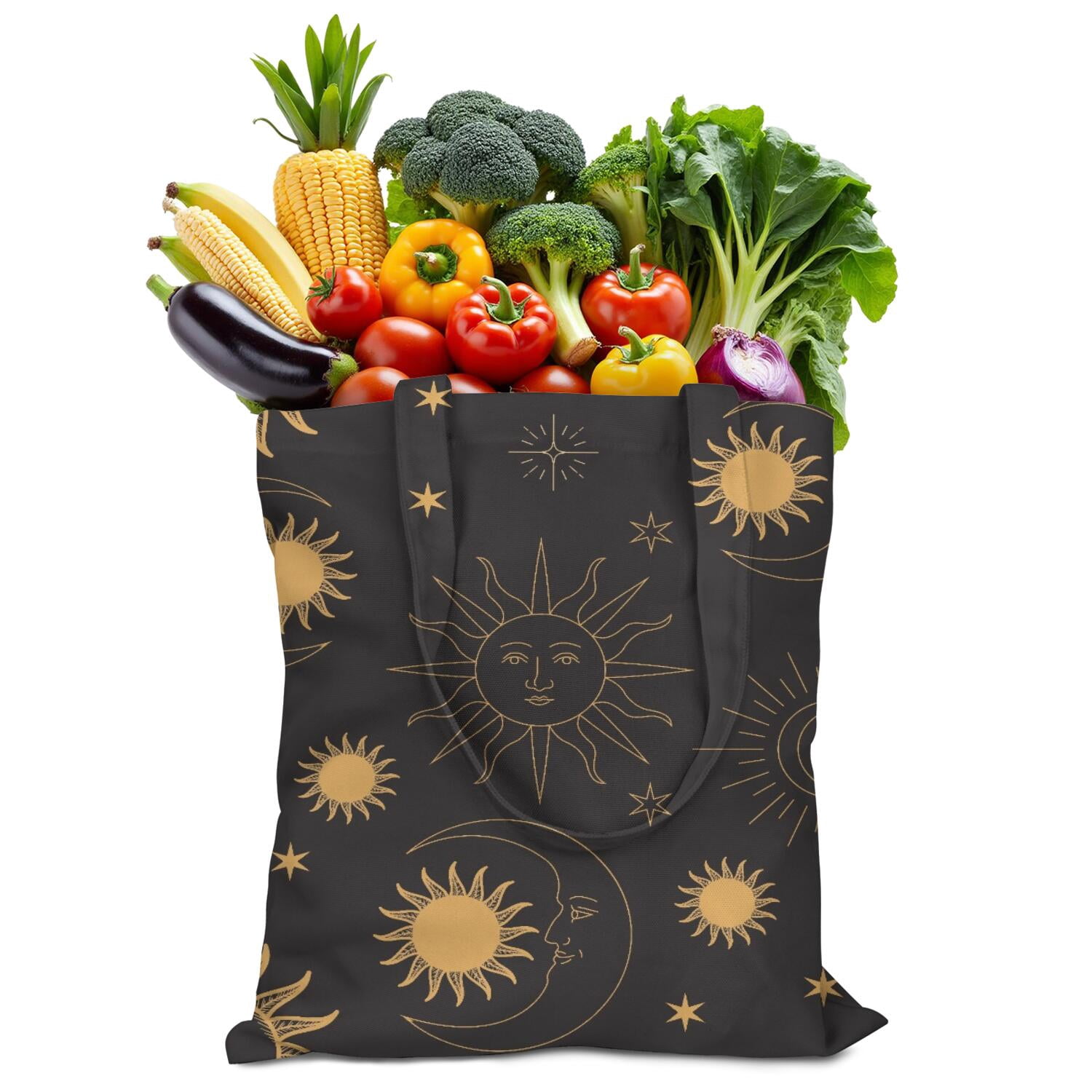 Gothic Celestial Shopping Tote Bag - Spiritual and Cosmic Design ...