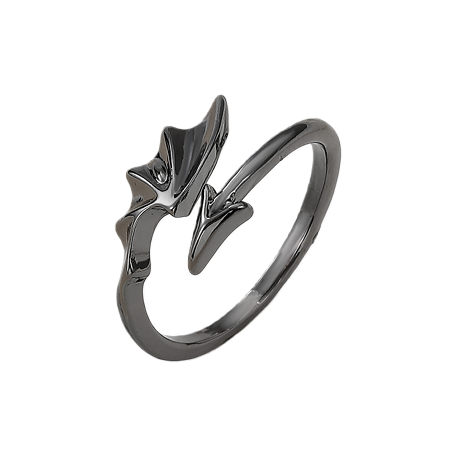 Gothic Couple Wing Open Rings Adjustable Angelic Designs Alloy Jewelry ...