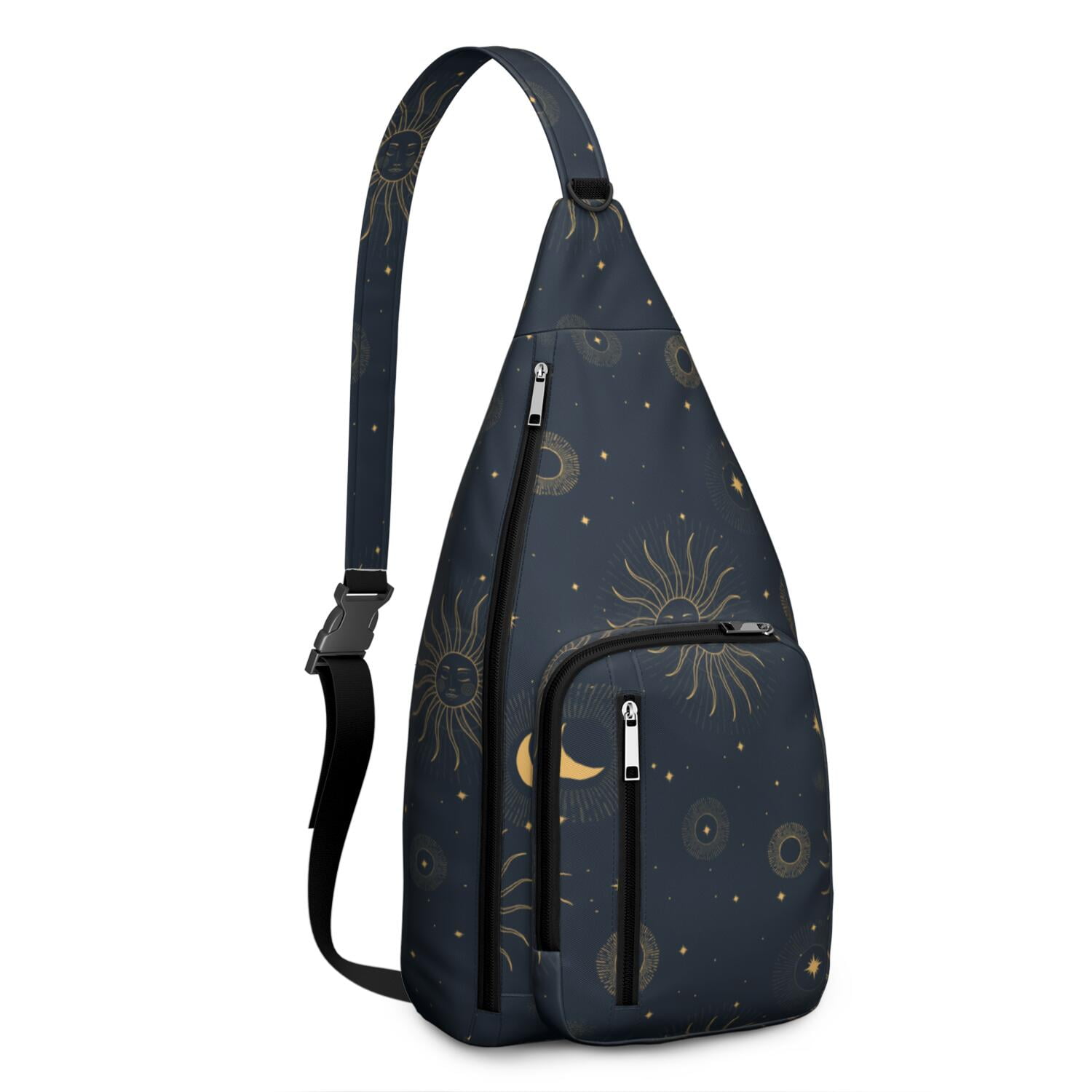 Gothic Crossbody Bag for Men - Celestial Moon & Star Print, Witchy ...
