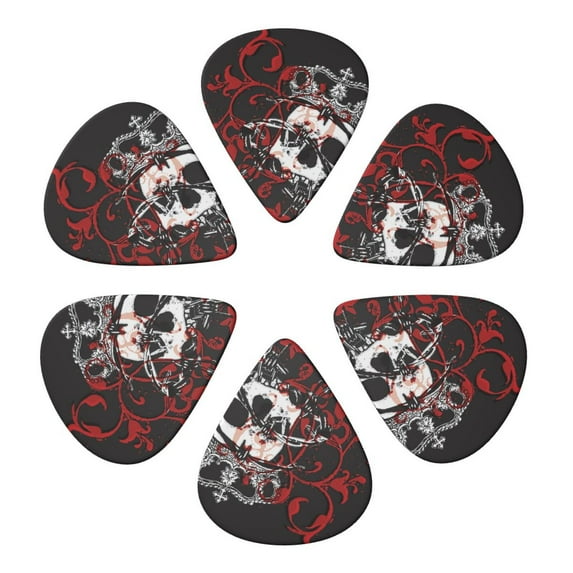 Gothic Crown Skull Guitar Pick 6 Pack for Bass Acoustic Electric ...