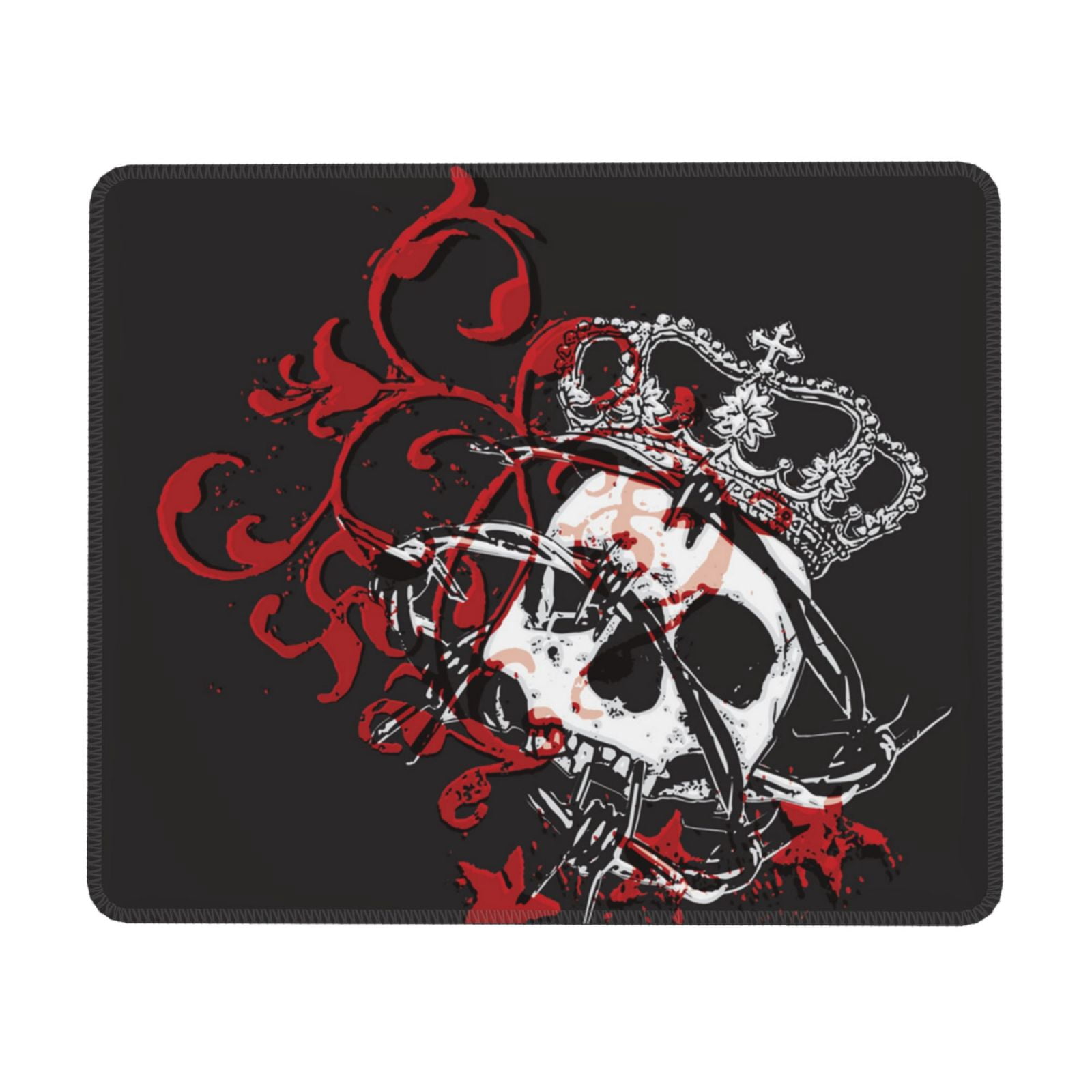 Gothic Crown Skull Mouse Pad Non-Slip Rubber Gaming Mousepad Rectangle ...