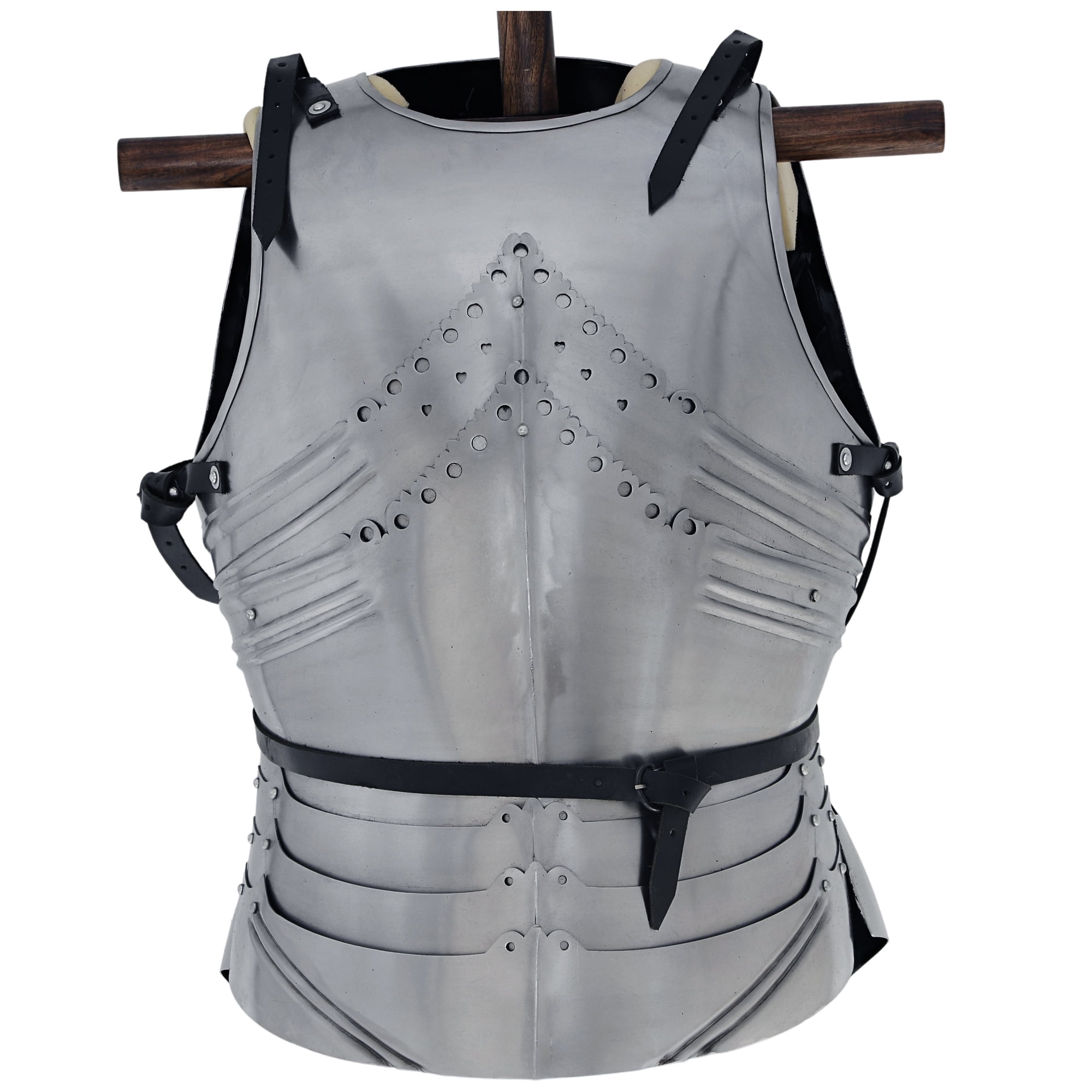 Gothic Cuirass 18-Gauge Polished Steel Medieval Body Armor Adjustable ...