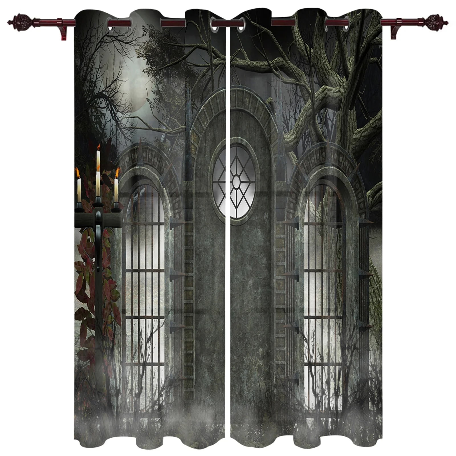 Patio Curtain Medieval Castle Palace Indoor Living Room Bedroom Kitchen ...