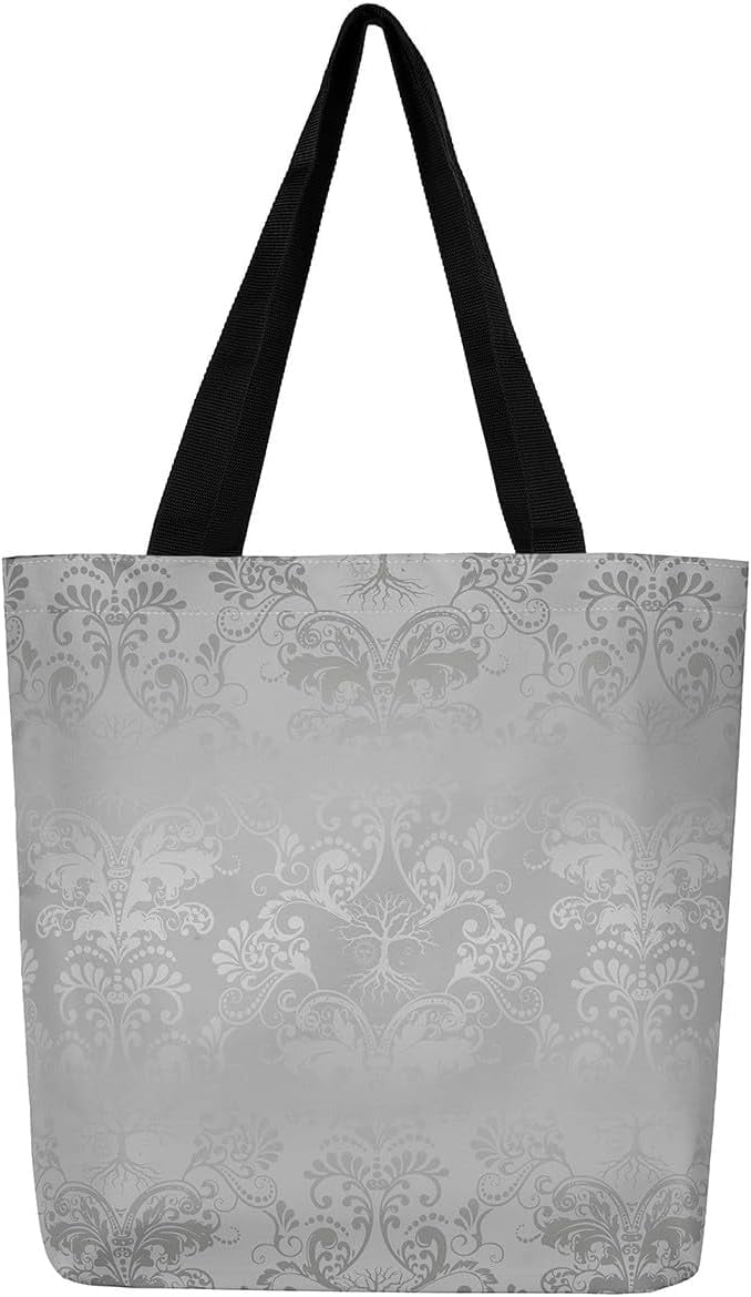 Gothic Damask Canvas Tote Bag Halloween Bat Travel Toiletry Bag ...