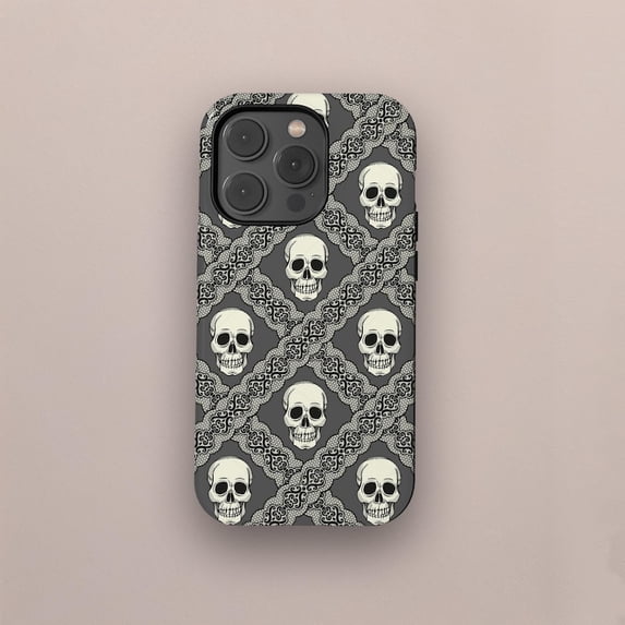 Gothic Dark Academia Phone Case, Skeleton Art Design with iPhone 17 to ...