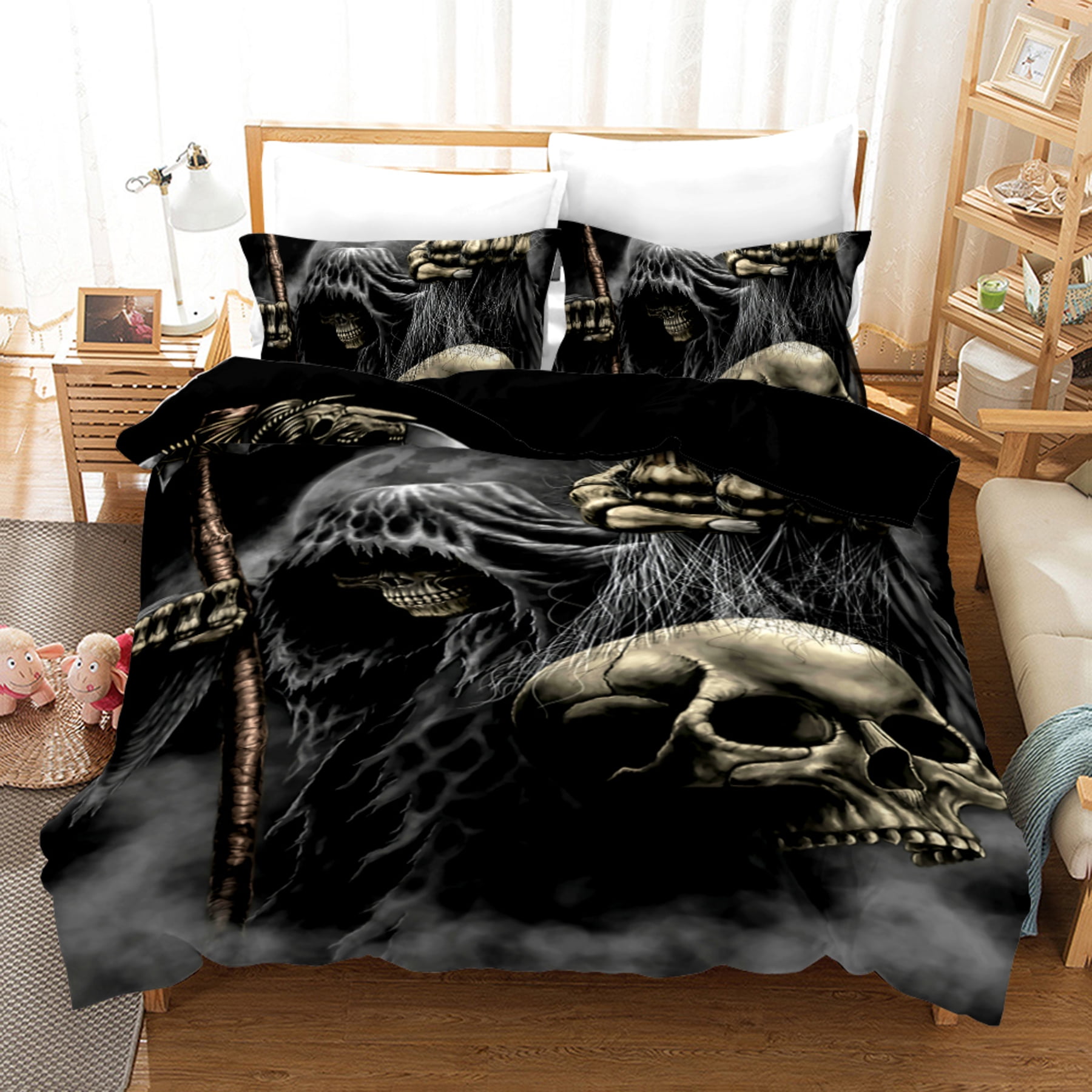 Gothic Dark Aesthetic Bedding Set with - Perfect for Unique Home Decor ...