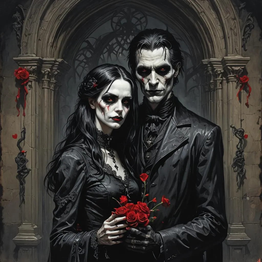 Gothic Dark Valentine's Day 300 Adult Puzzle - Puzzle props, lively ...