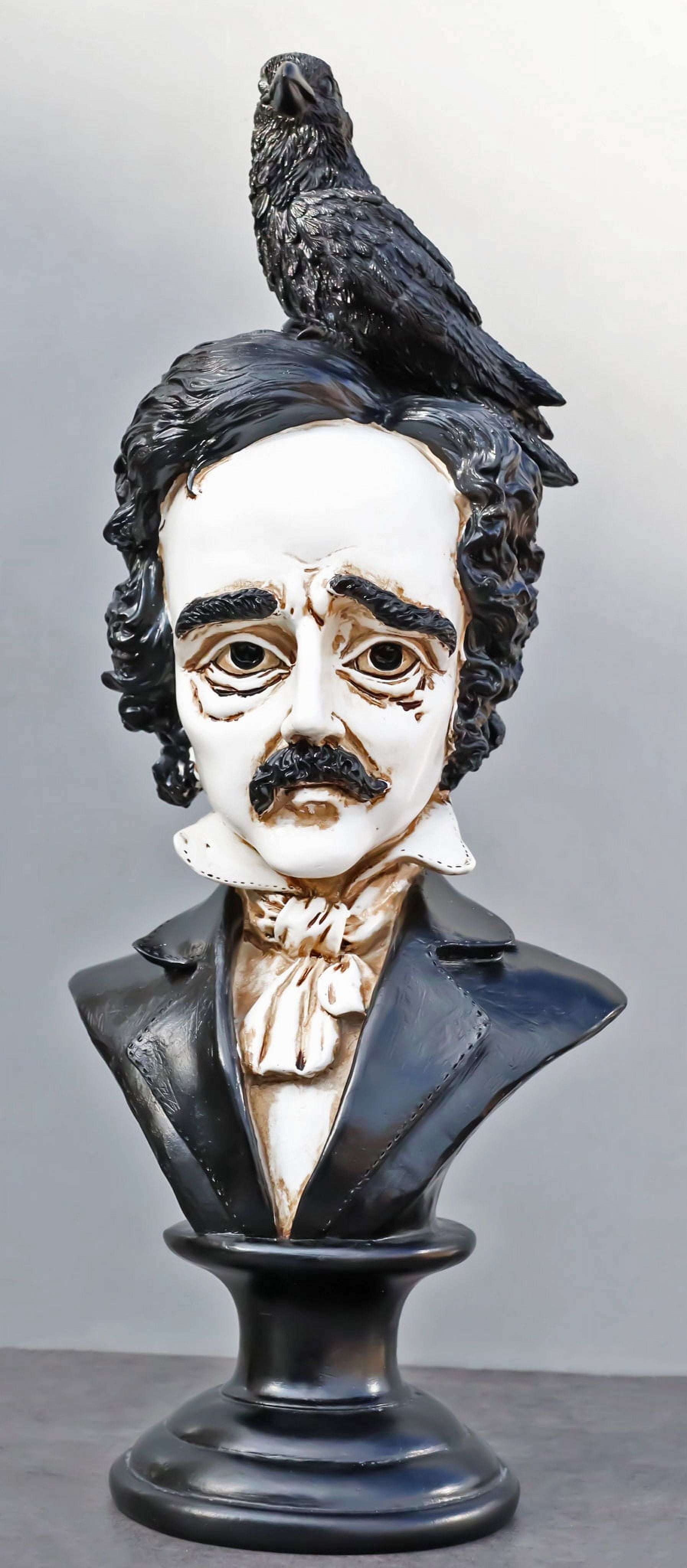 Gothic Day of The Dead Edgar Allan Poe Bust With Quoth The Raven Crow ...