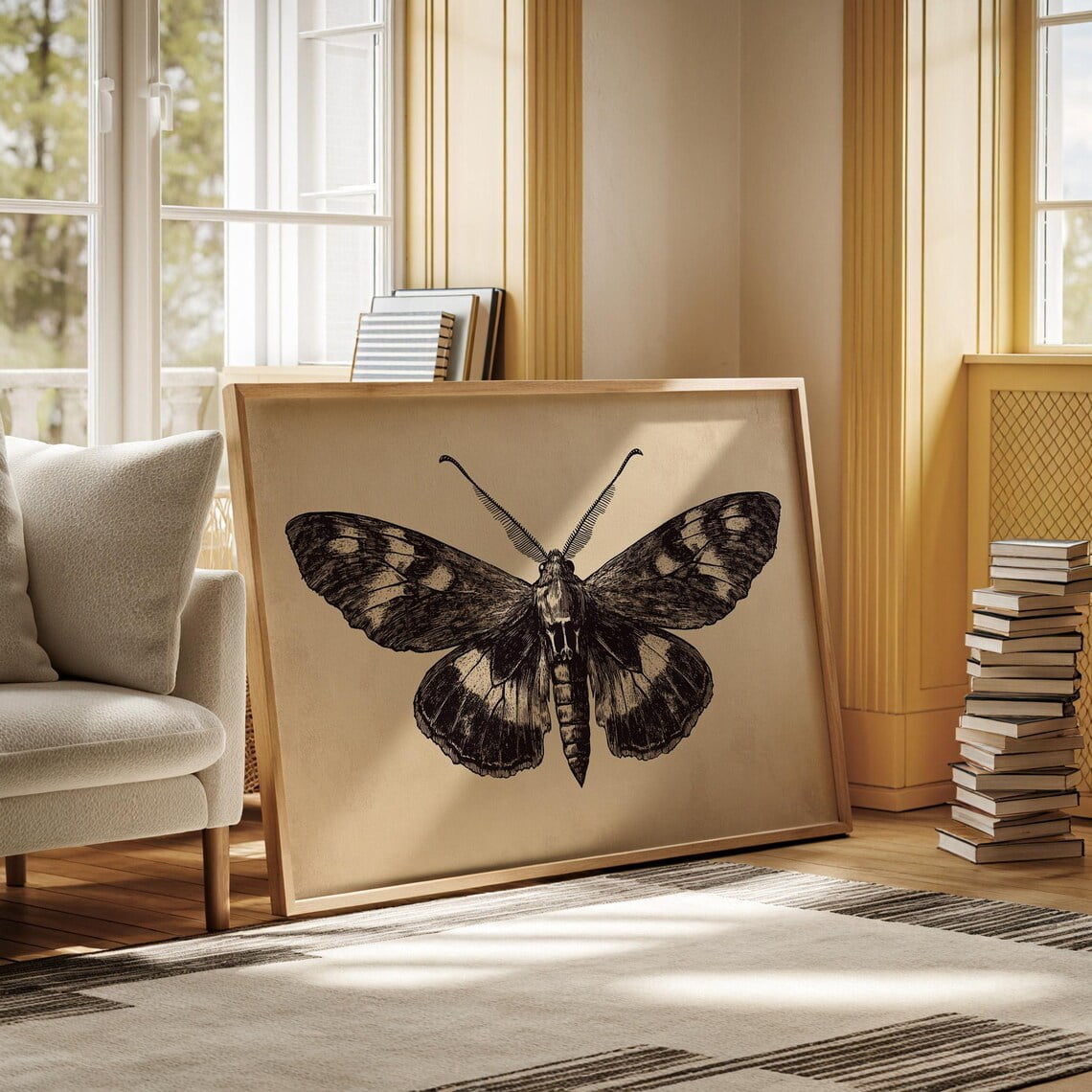 Gothic Death Moth Skull Art – Vintage Entomology Poster, Dark Academia ...