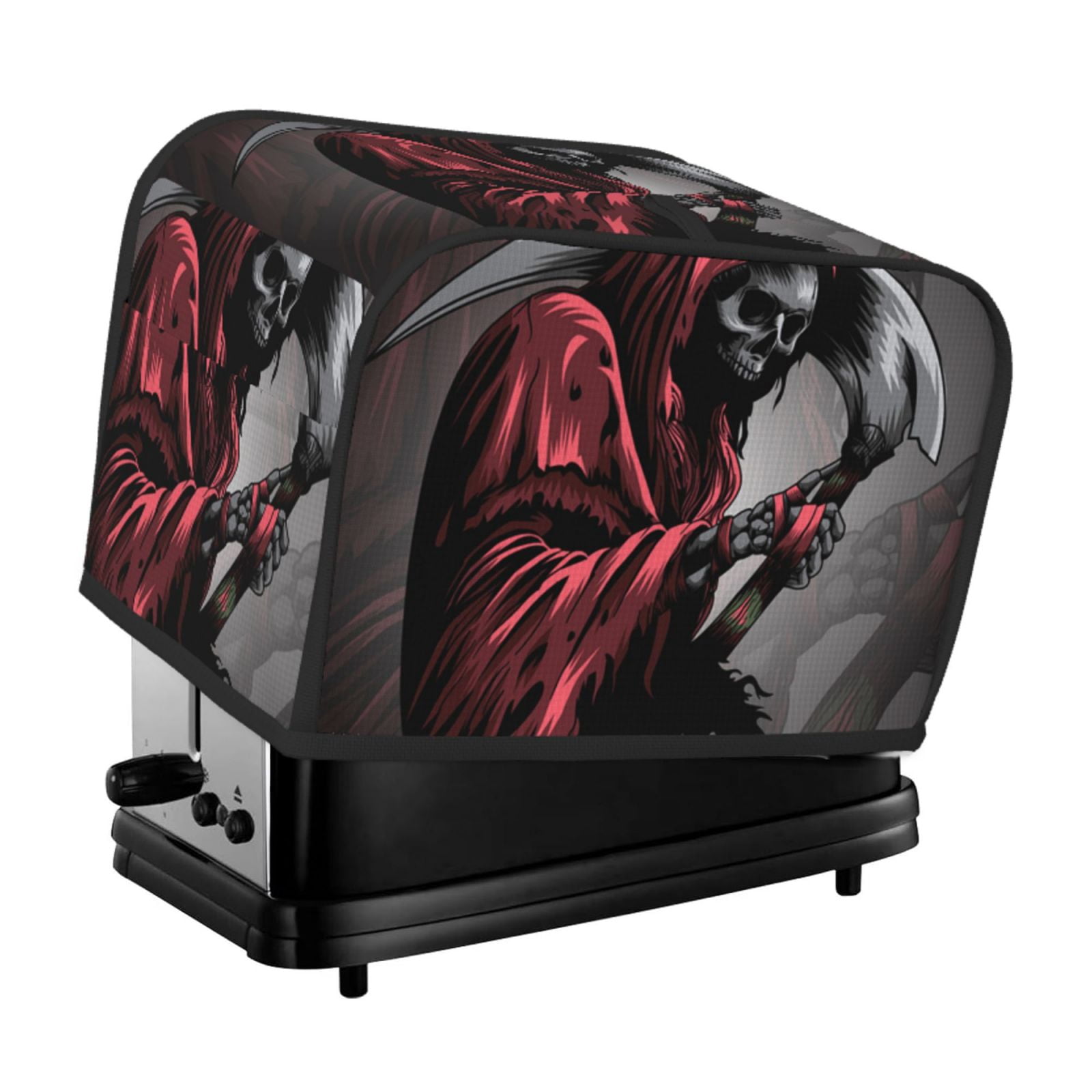 Gothic Death Skull Grim Reaper 2 Slice Toaster Cover Bread Maker Dust ...
