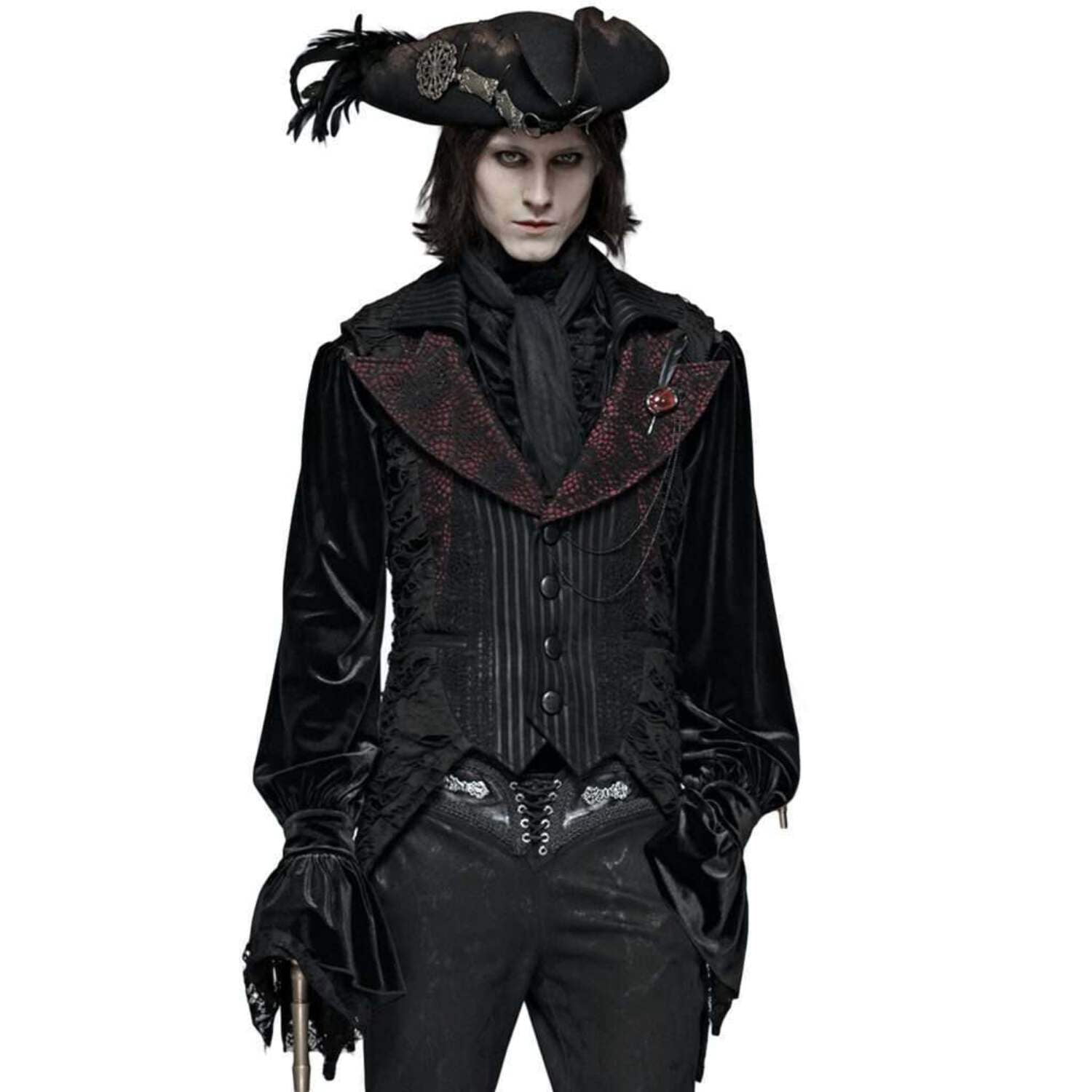 Gothic Decadent Asymmetric Vest - Walmart.com