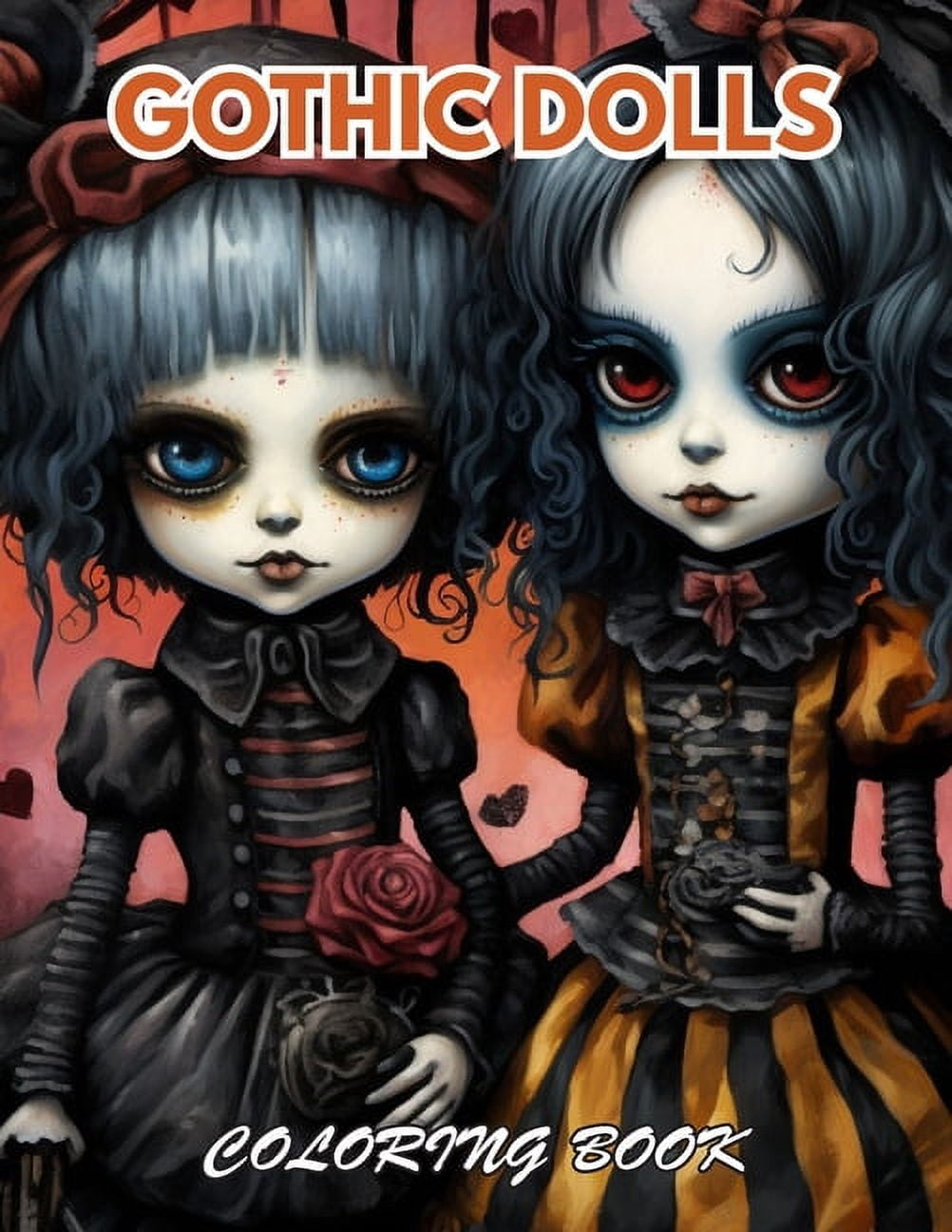 Gothic Dolls Coloring Book: 100+ Coloring Pages for Relaxation, Stress ...