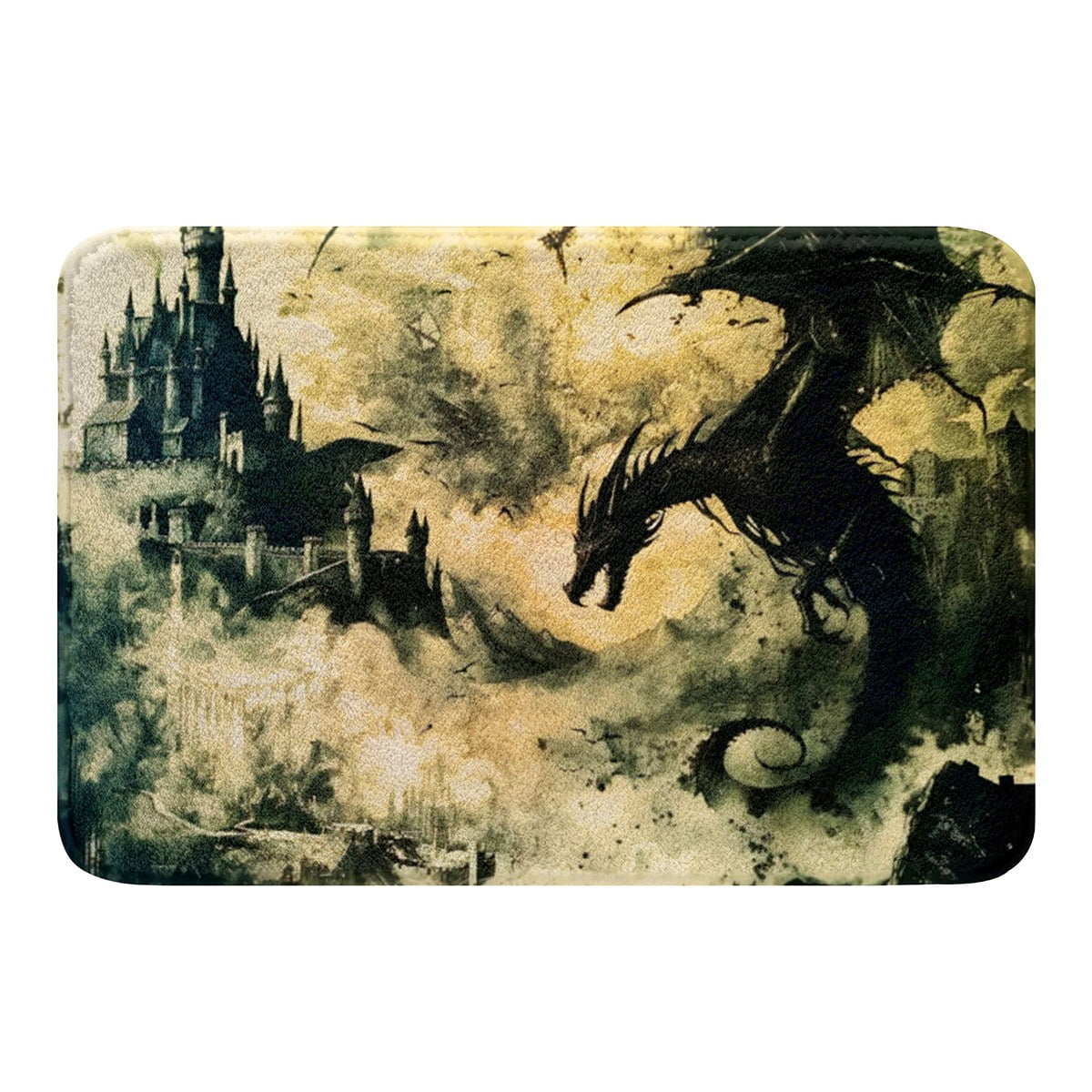 Gothic Dragon 20"x32" Rug for Boys,Vintage Black Dragon Area Rug ...