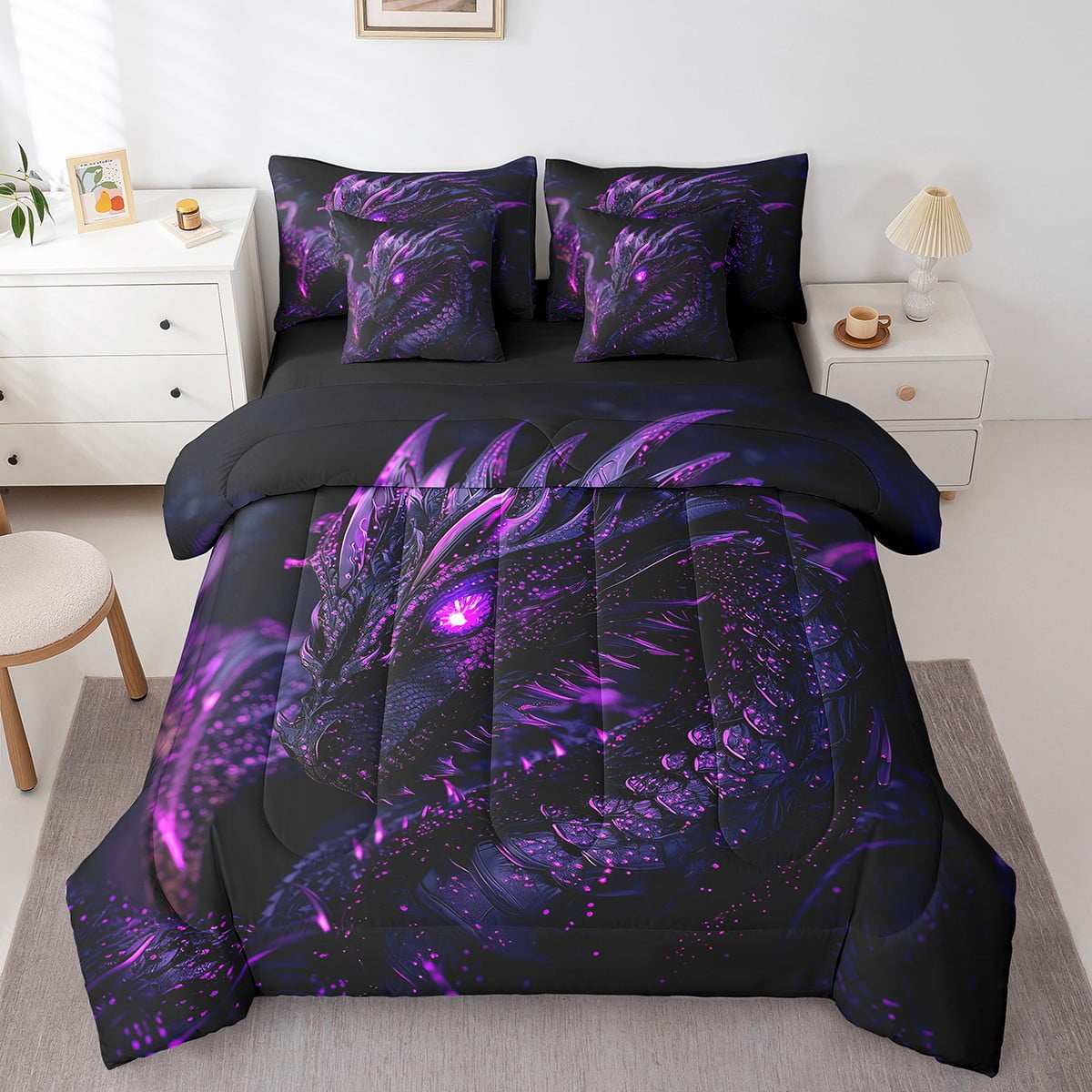 Gothic Dragon Bed In A Bag With Sheets Exotic Dragon Twin Comforter Set ...