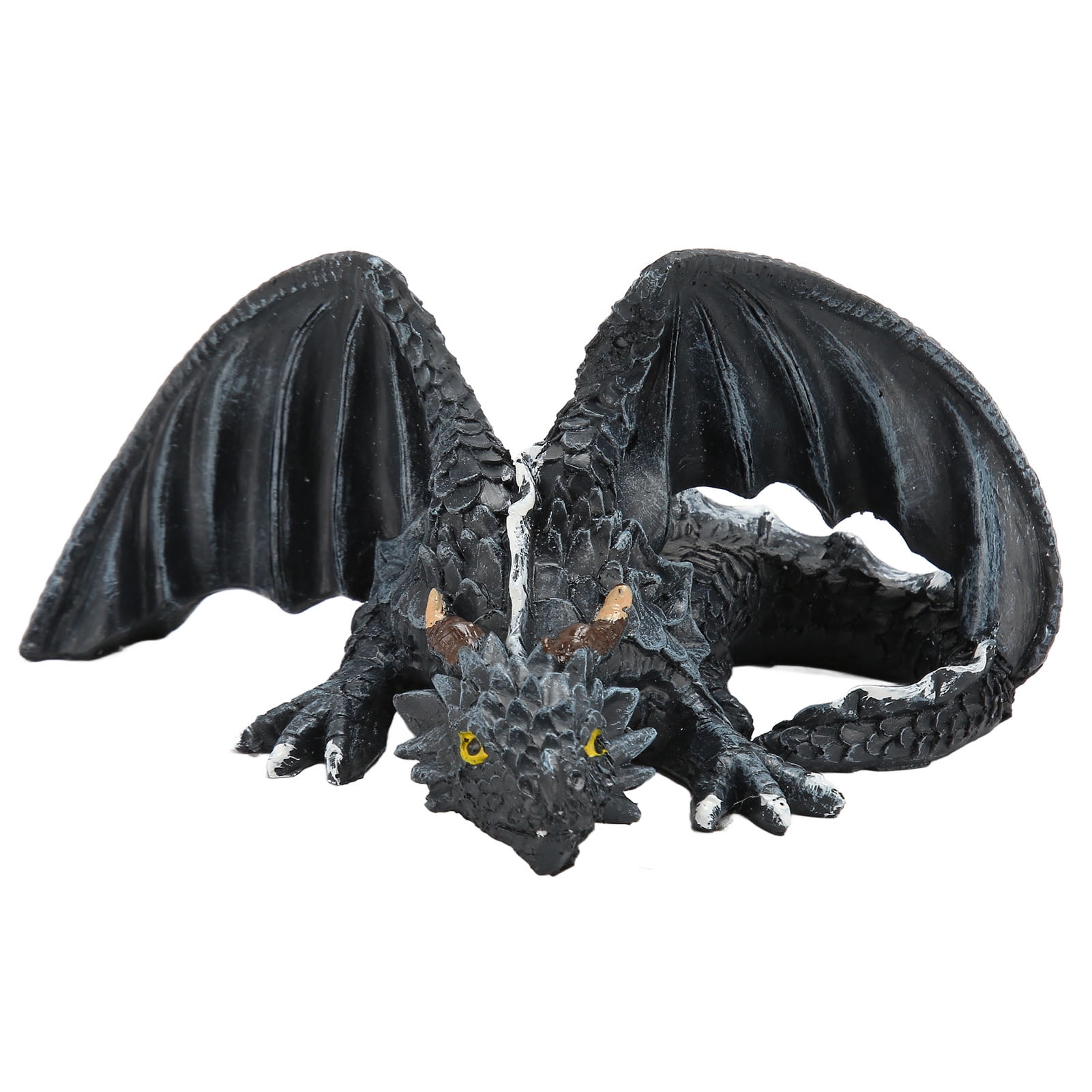 Gothic Dragon Statue Resin Squatting Dragon Sculpture Lifelike Rich ...