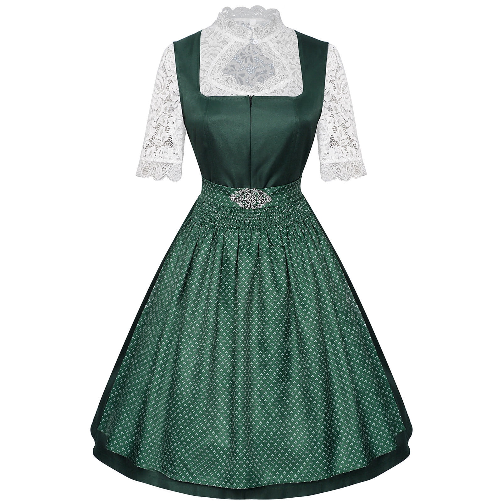 Gothic Dress for Women A Line Flowy Long German Dirndl Maxi Dresses ...