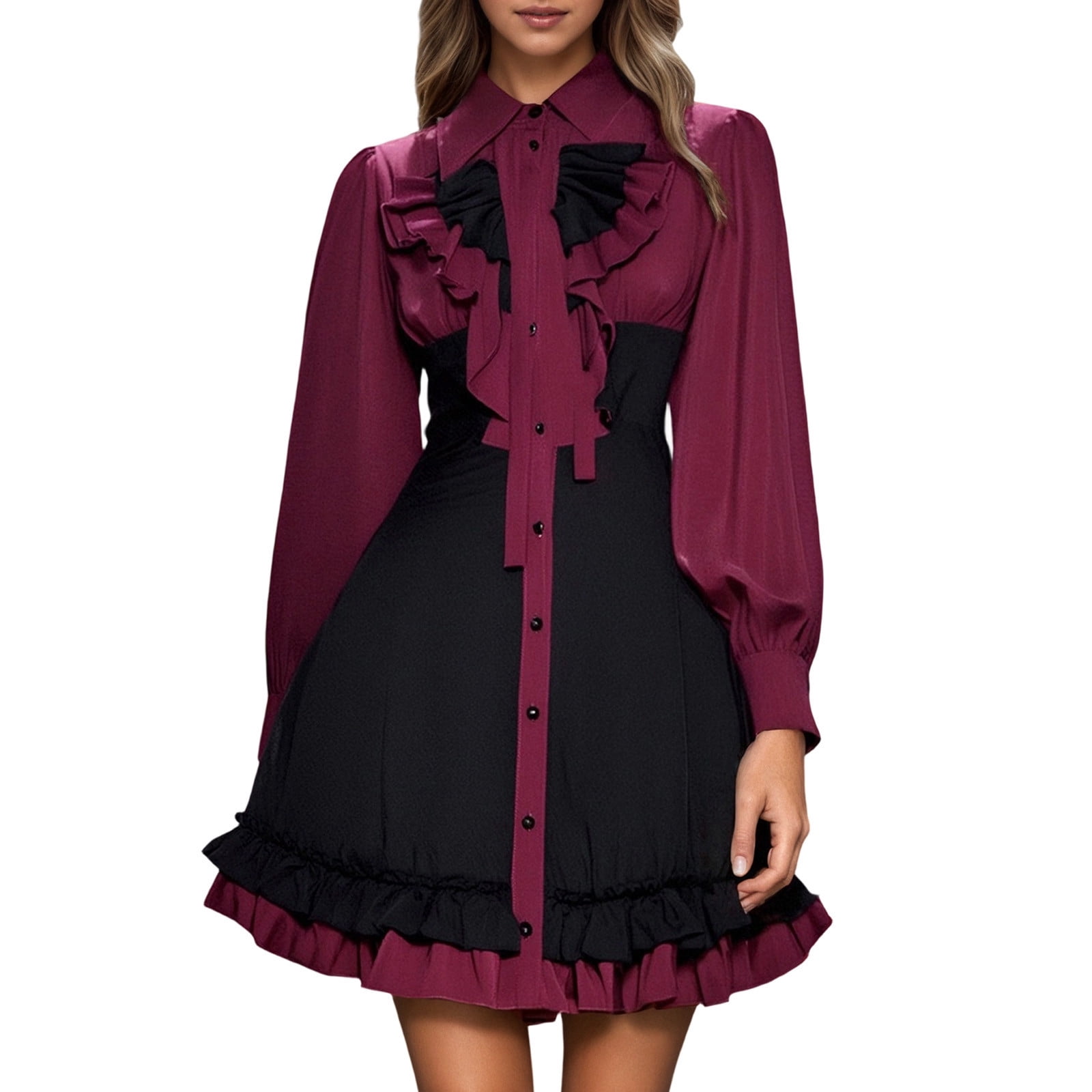 Gothic Dress Women's Elegant Bow Tie Style For Halloween Carnival ...