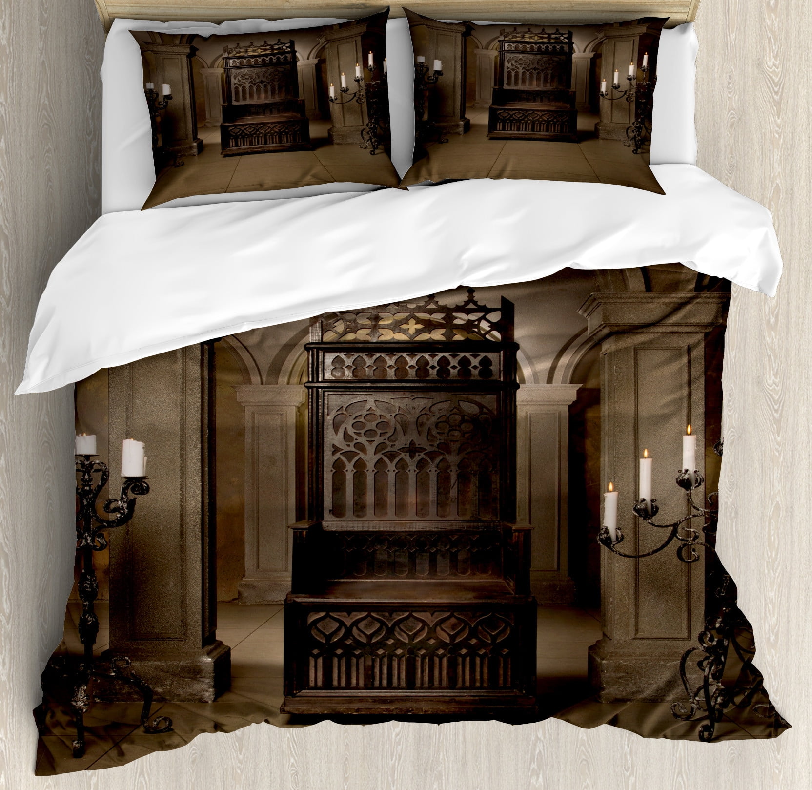 Gothic Duvet Cover Set, Royal in Medieval Castle Renaissance Kingdom ...