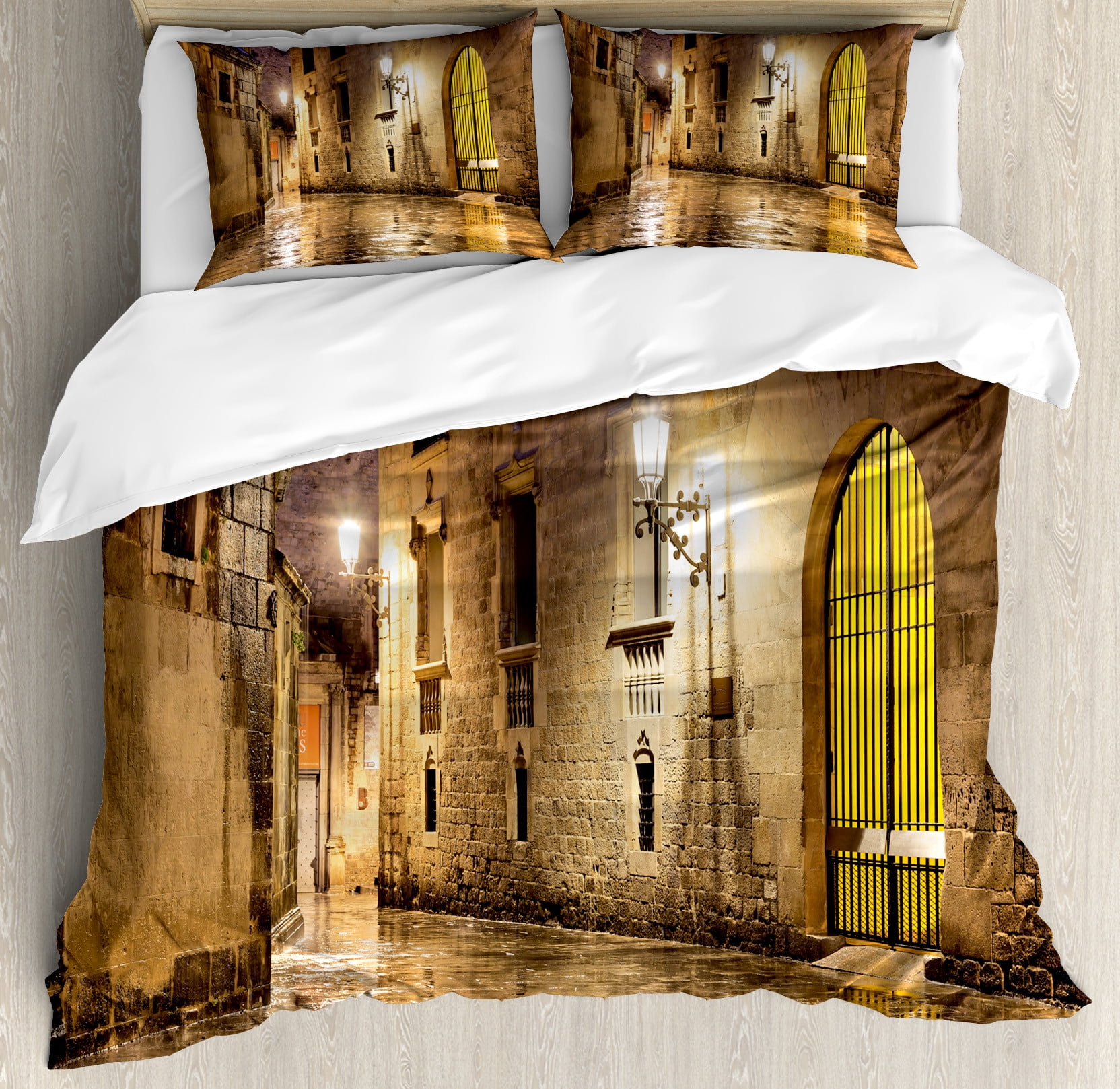 Gothic Duvet Cover Set, Gothic Stone Quarter of Barcelona Spain ...