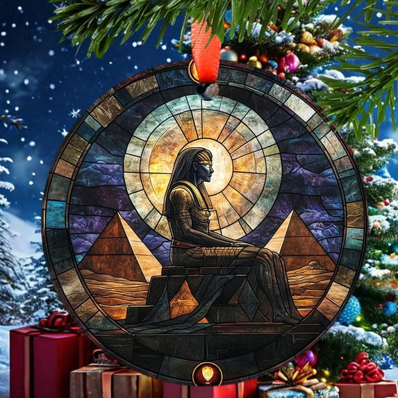 Gothic Egyptian God 8 Christmas Ornament, Ceramic/Acrylic Ornament ...