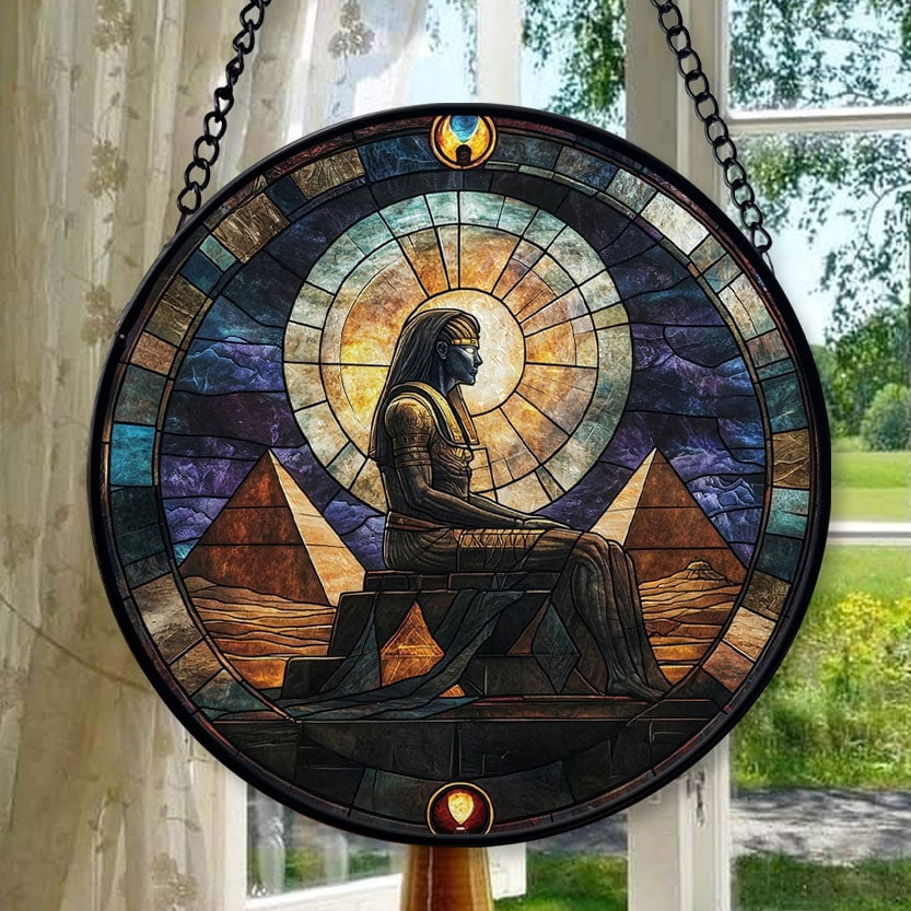Gothic Egyptian God 8 Hanging Stained Glass for Windows, Xmas Hanging ...