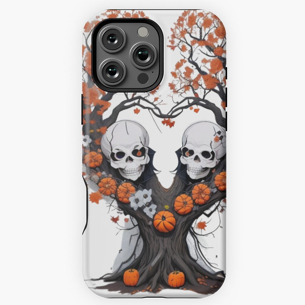 Gothic Emo Skeletons with Pumpkin Heads Under the Ancient Oak Phone ...