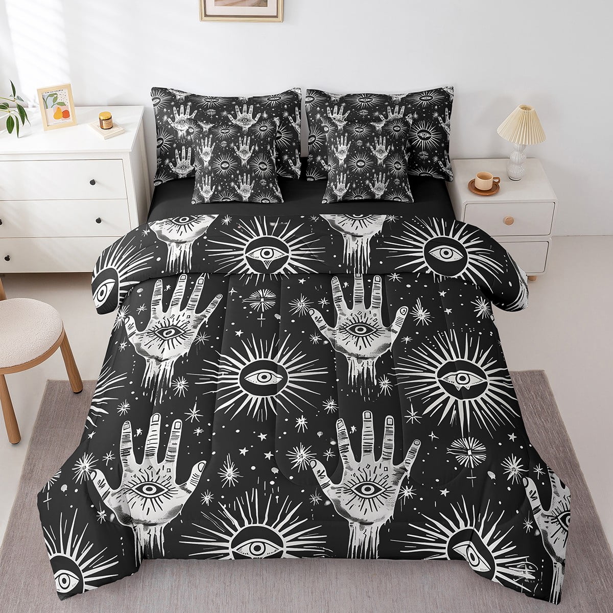 Gothic Eye Full Bedding Set Gothic Spooky Bed In A Bag Teens,Galaxy ...