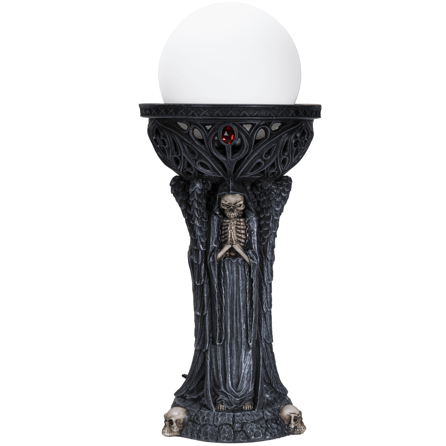 Gothic Fallen Angel of Death Demonic Satan Worshiper Round Orb Table ...