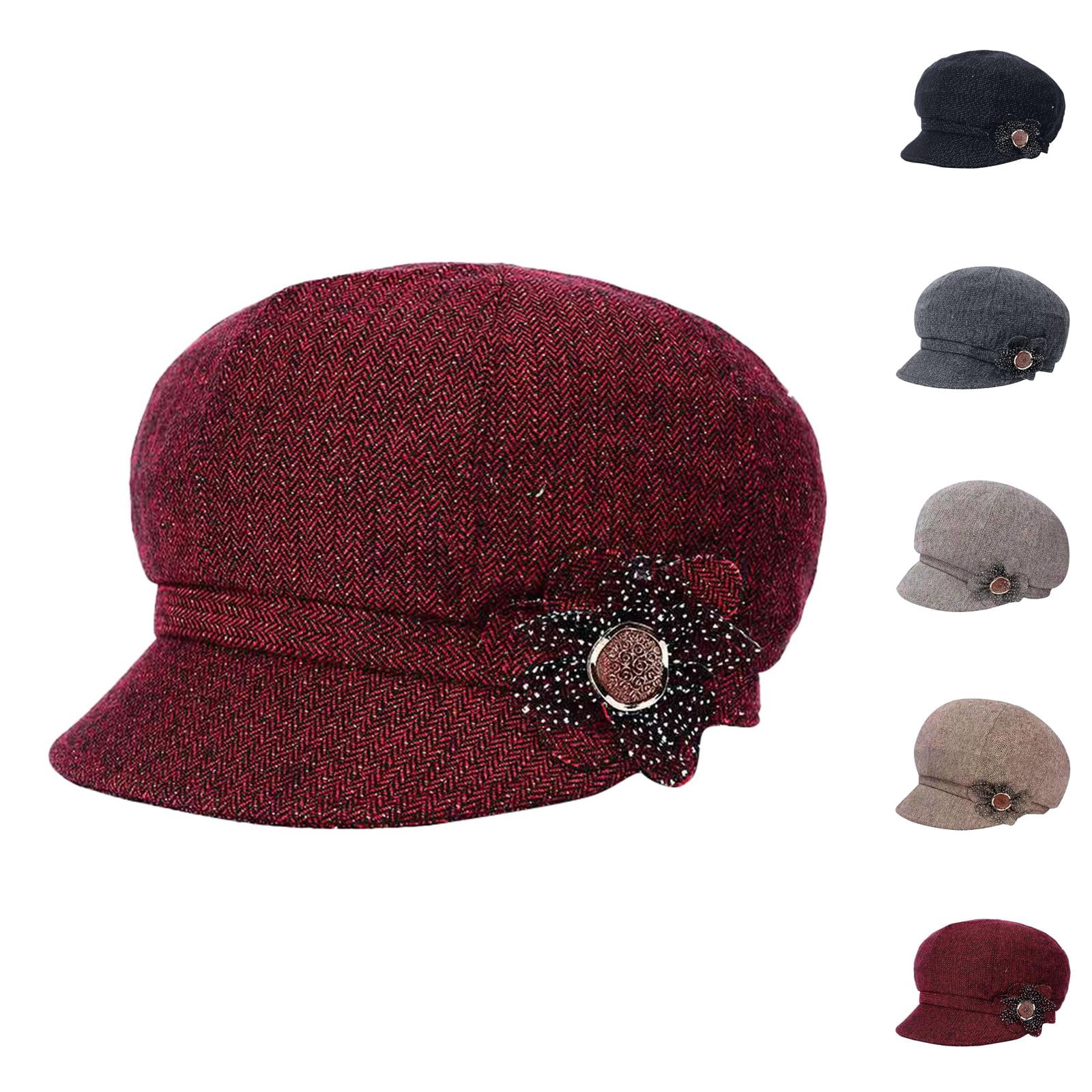 Gothic Fedora Golf Hat And Beret, Red Beret, Flat Brim Cap, for ...